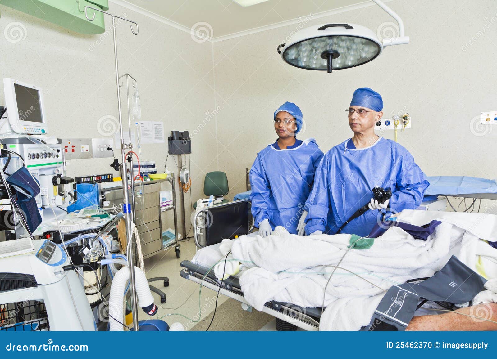 Surgery Room with Surgeon and Nurses Stock Photo - Image of instruments ...