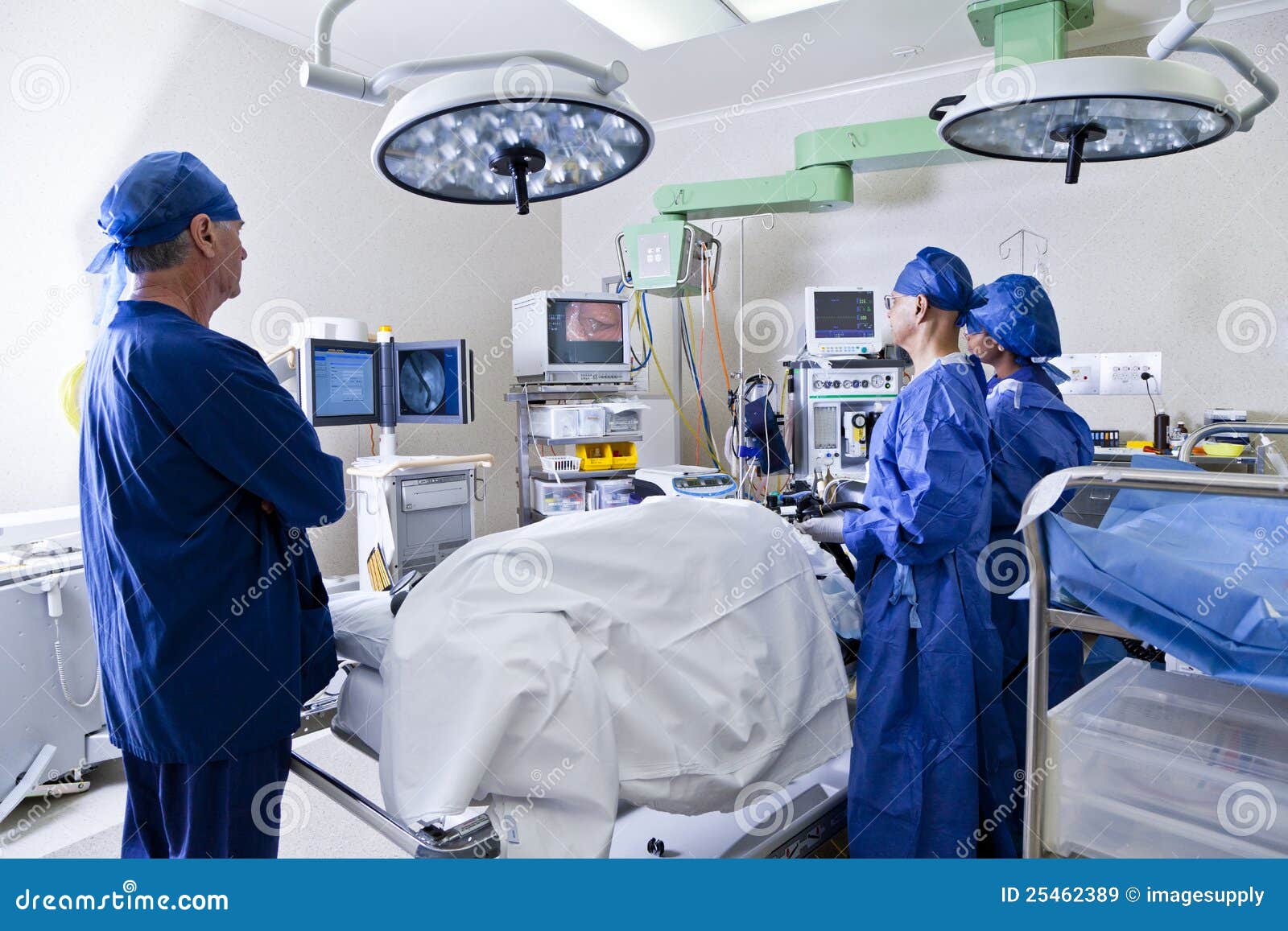 Surgery Room with Surgeon and Nurses Stock Image - Image of instrument ...