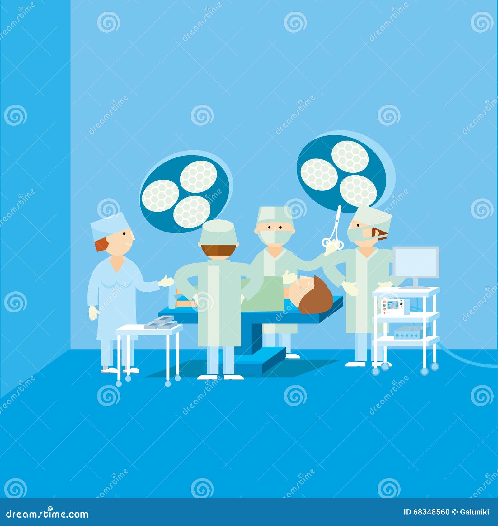 Surgery simple medical stock vector. Illustration of ward - 68348560