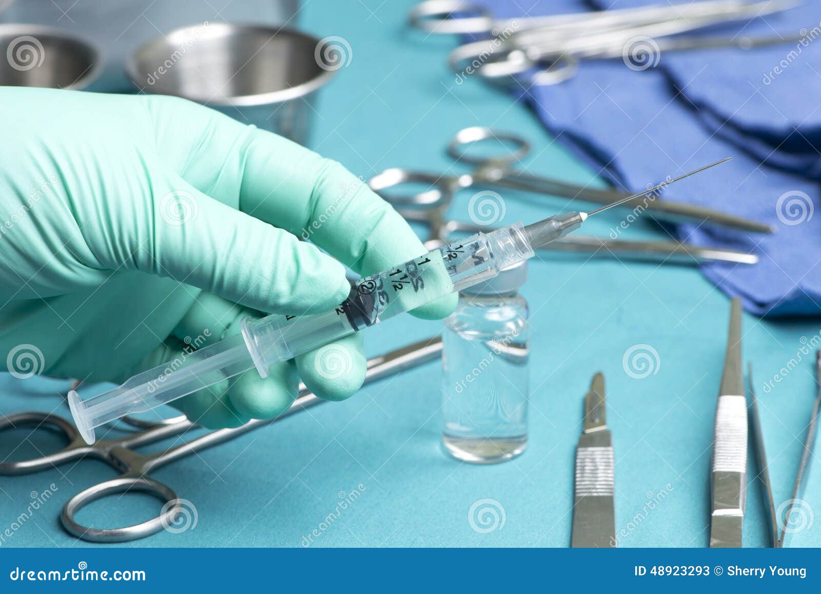 Surgery Syringe stock image. Image of clamp, medical - 48923293