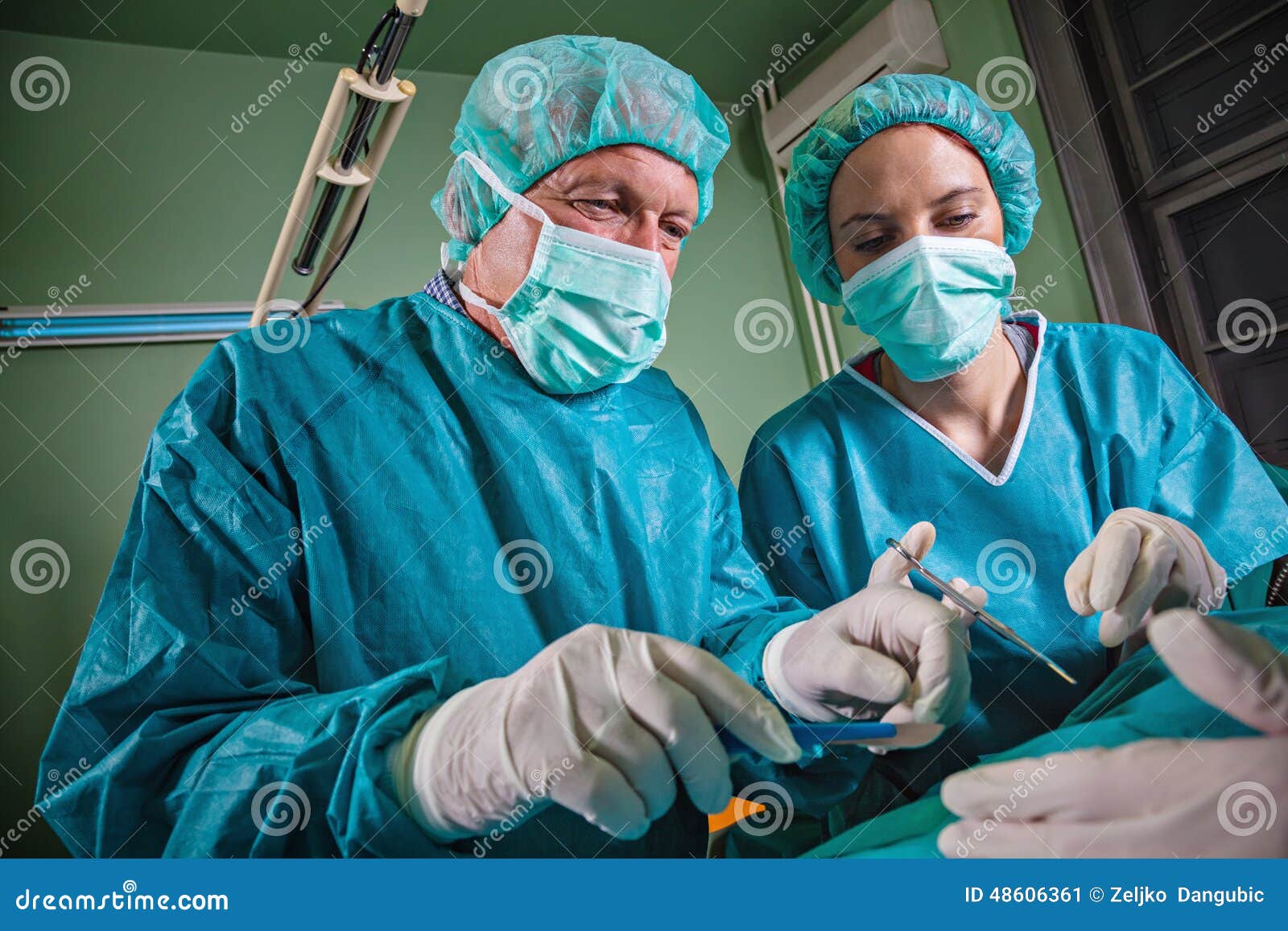 Surgery Team Operating stock image. Image of clinic, doctor - 48606361