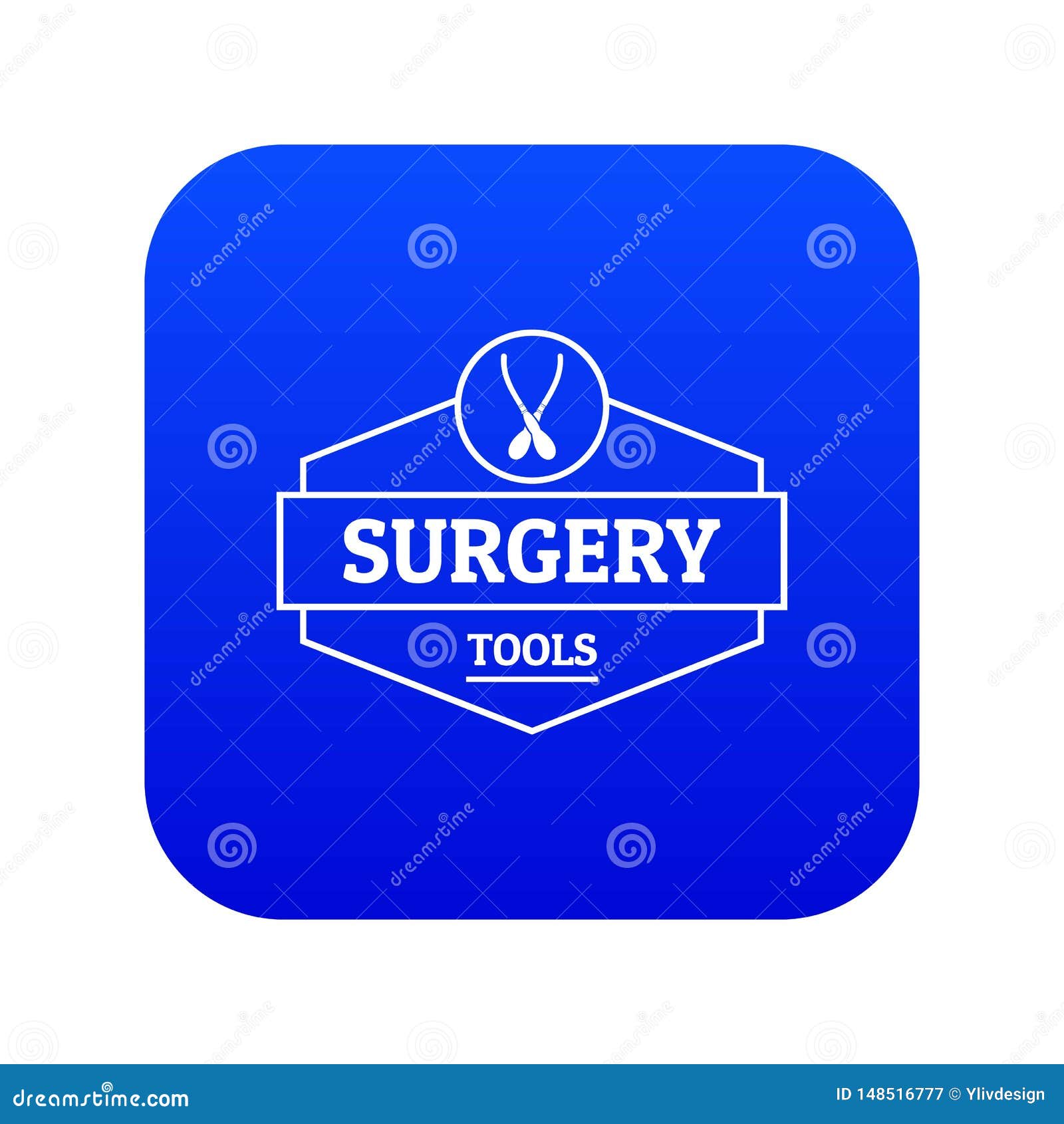 Surgery Tool Icon Blue Vector Stock Vector - Illustration of operating ...