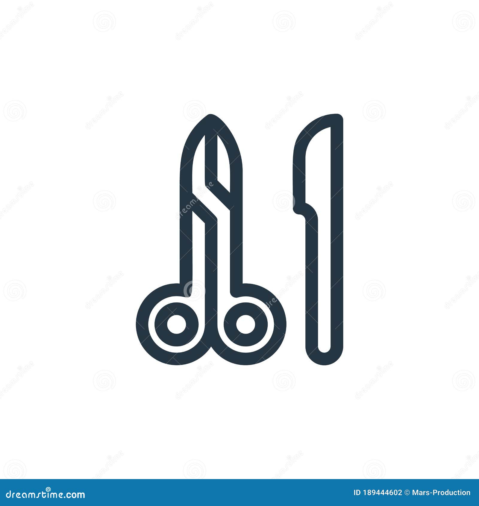 Surgery Vector Icon Isolated on White Background. Outline, Thin Line ...