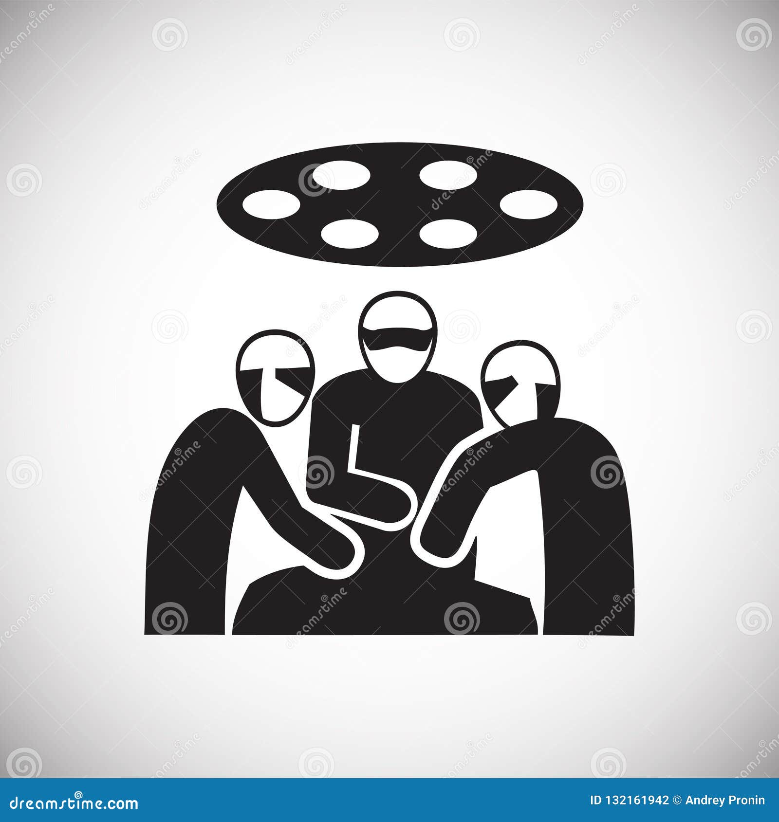 Surgery on White Background Stock Vector - Illustration of modern, cure ...