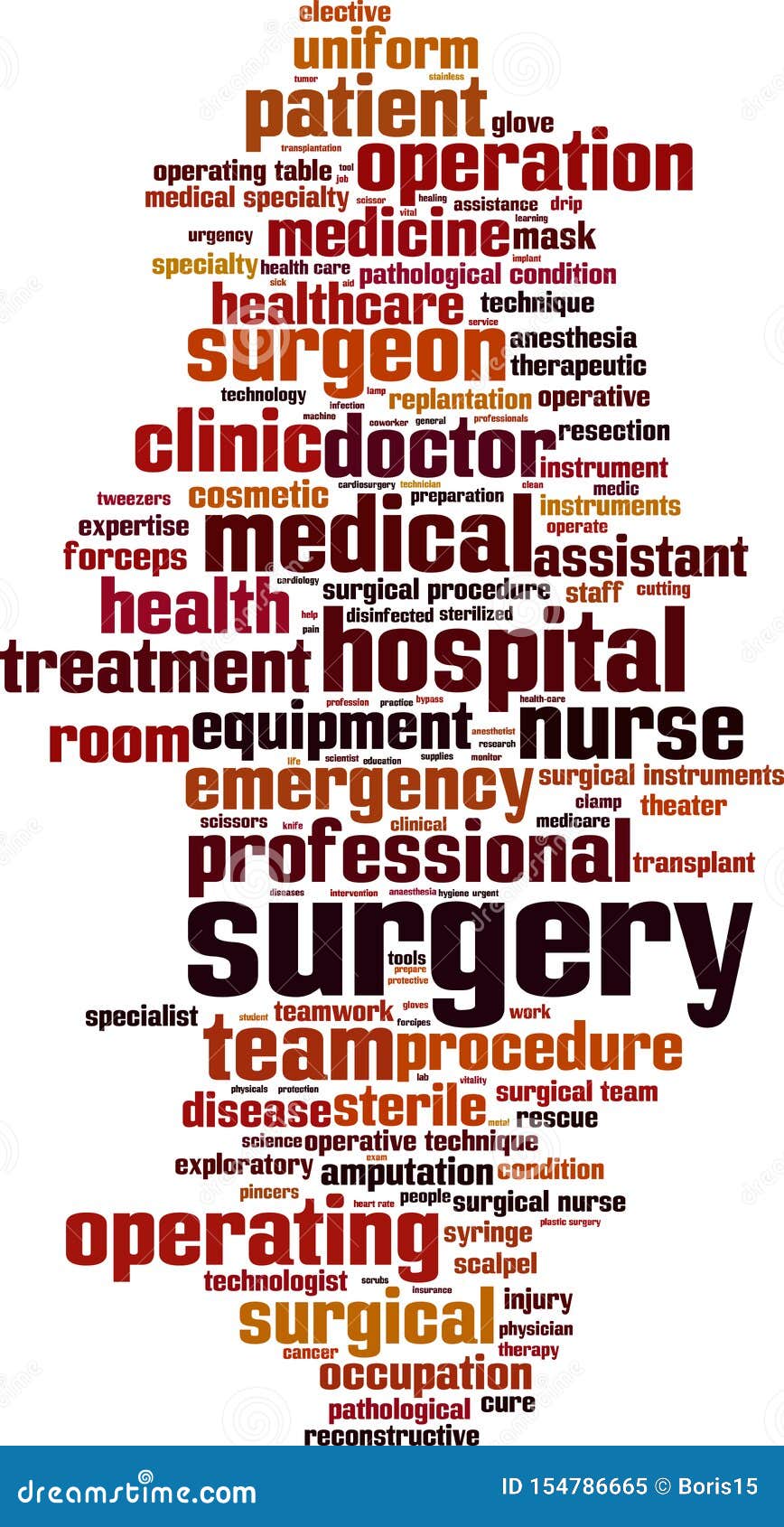 Surgery word cloud stock vector. Illustration of procedure - 154786665