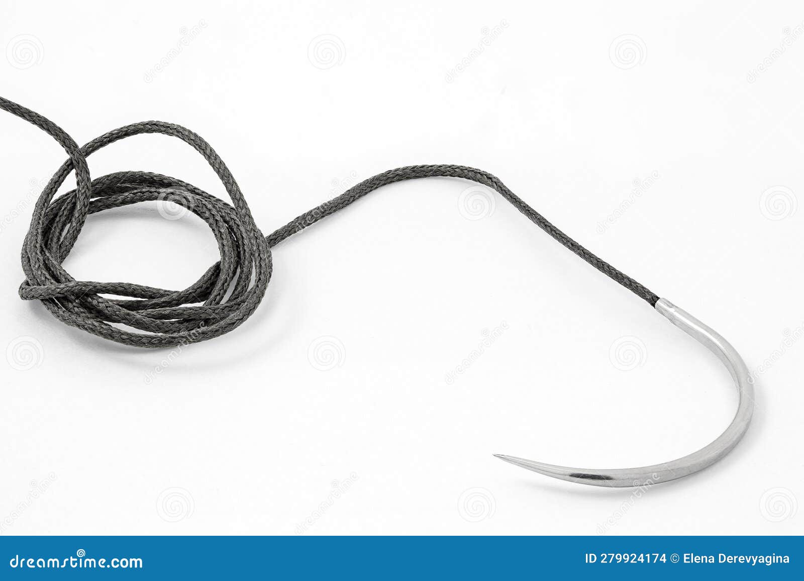 Surgical Curved Needle with Thread, Medical Suture Material, Close-up ...