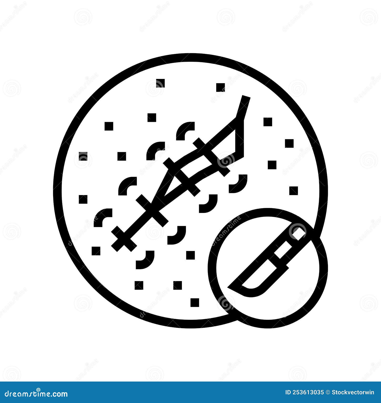 Mole Removal Line Icon In Vector, Illustration Of A Man With A Nevus On ...