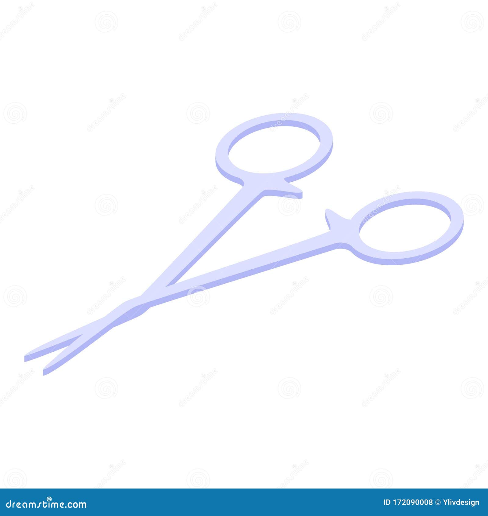 Surgical Forceps Isolated On White. Stock Illustration | CartoonDealer ...
