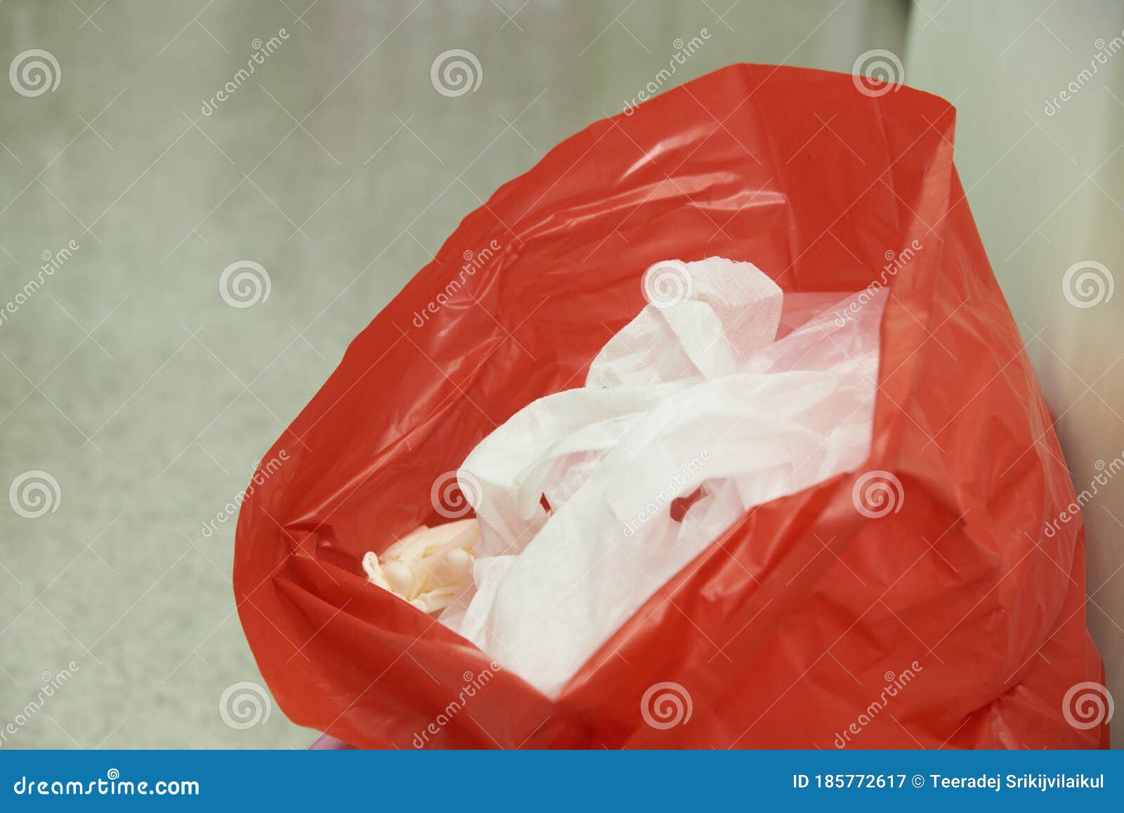 Surgical Garbage Bin in Operating Room Stock Image - Image of stained ...