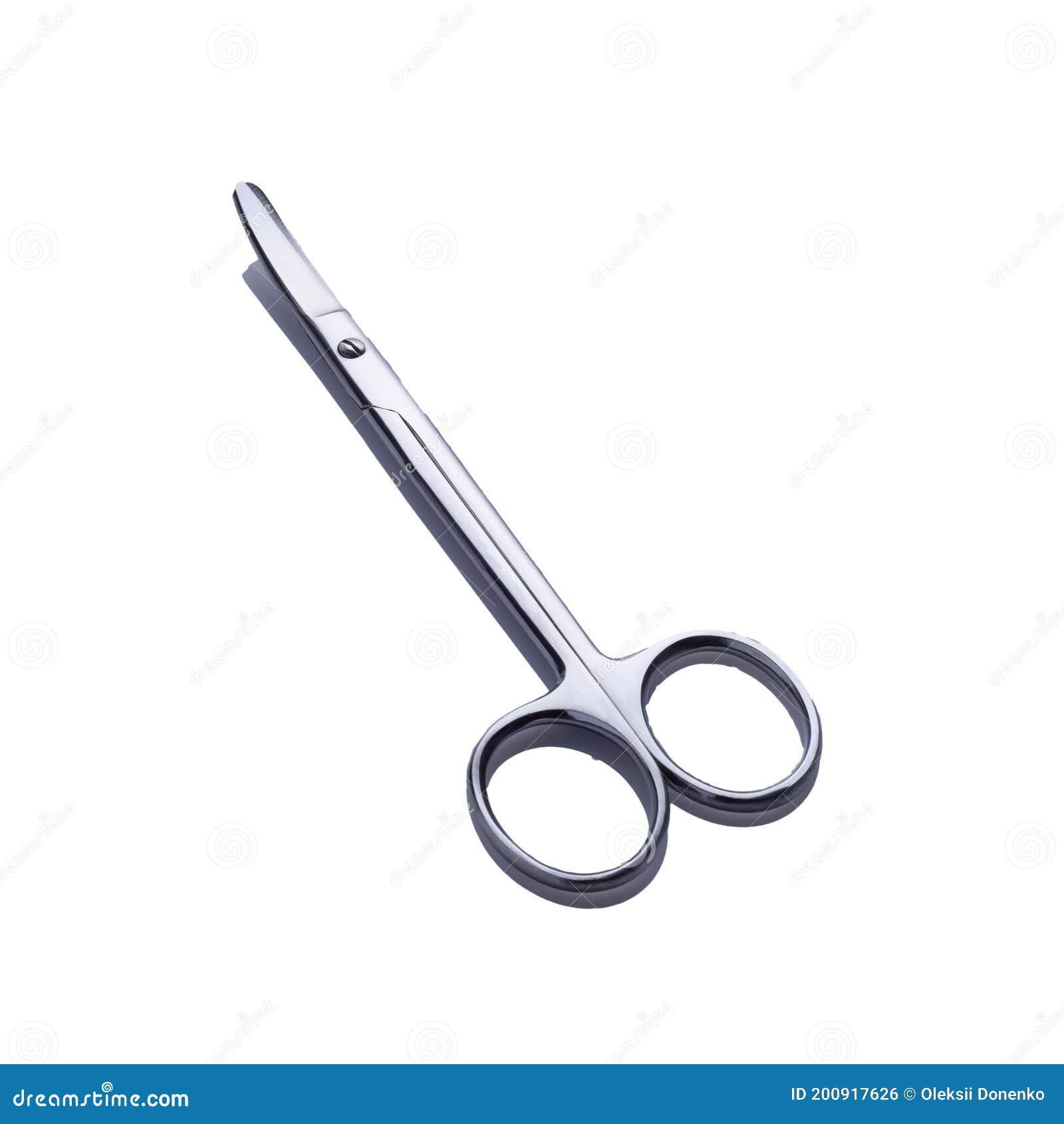 Surgical Instrument Blunt Scissors Isolate on White Background Stock ...