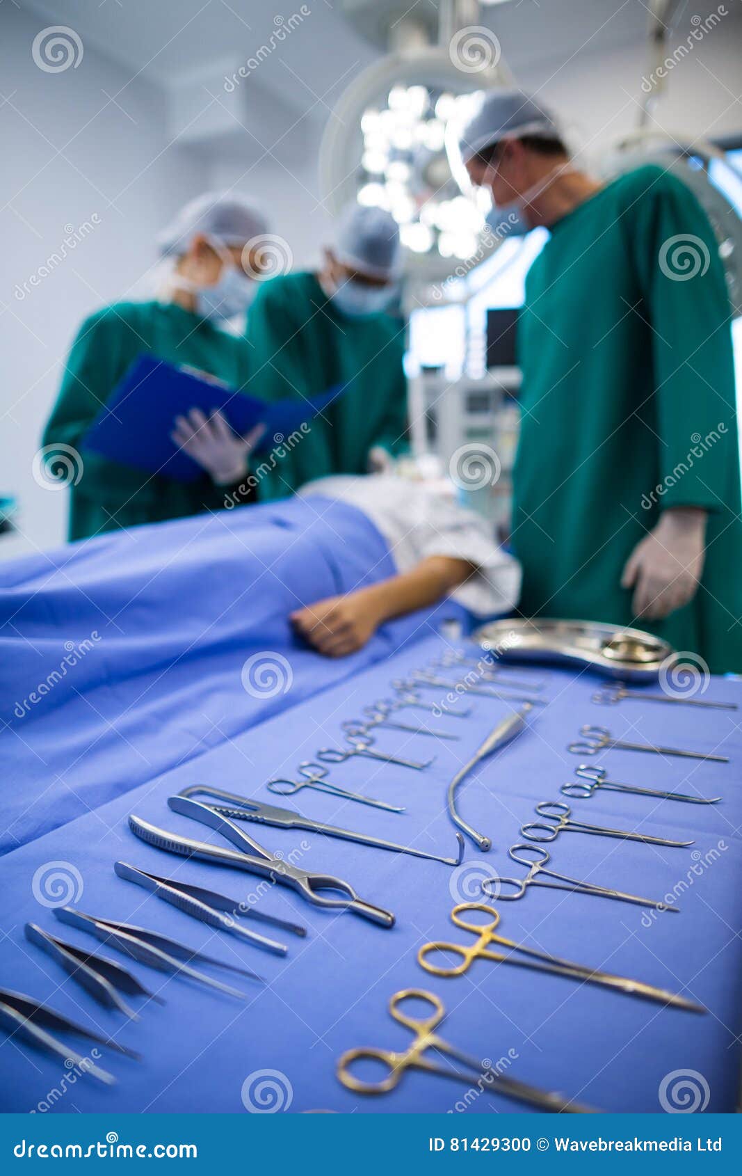 Surgical Instrument Kept on a Table Stock Photo - Image of healthcare ...
