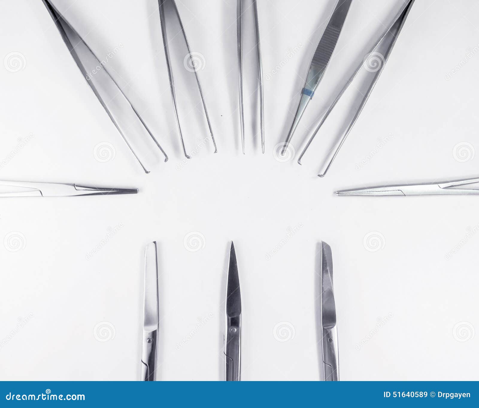 Surgical Instruments Arranged in a Pattern 2 Stock Image - Image of ...