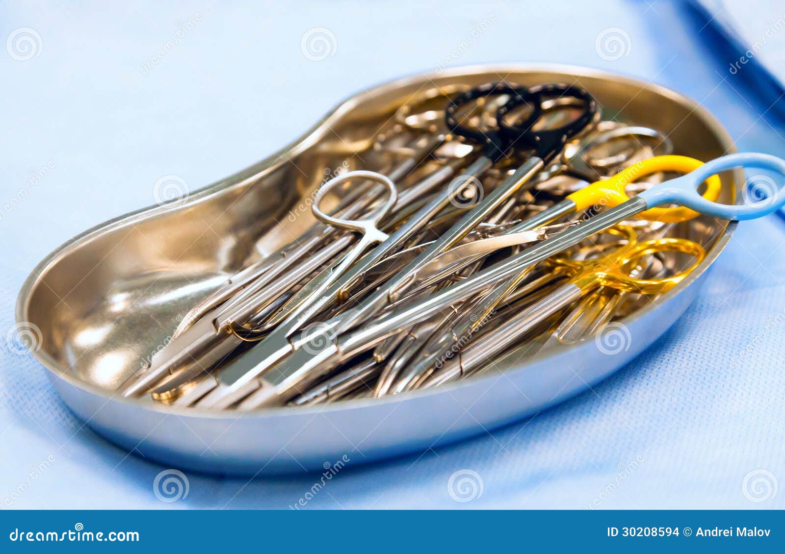 Surgical Instruments in the Basin. Stock Photo - Image of operating ...