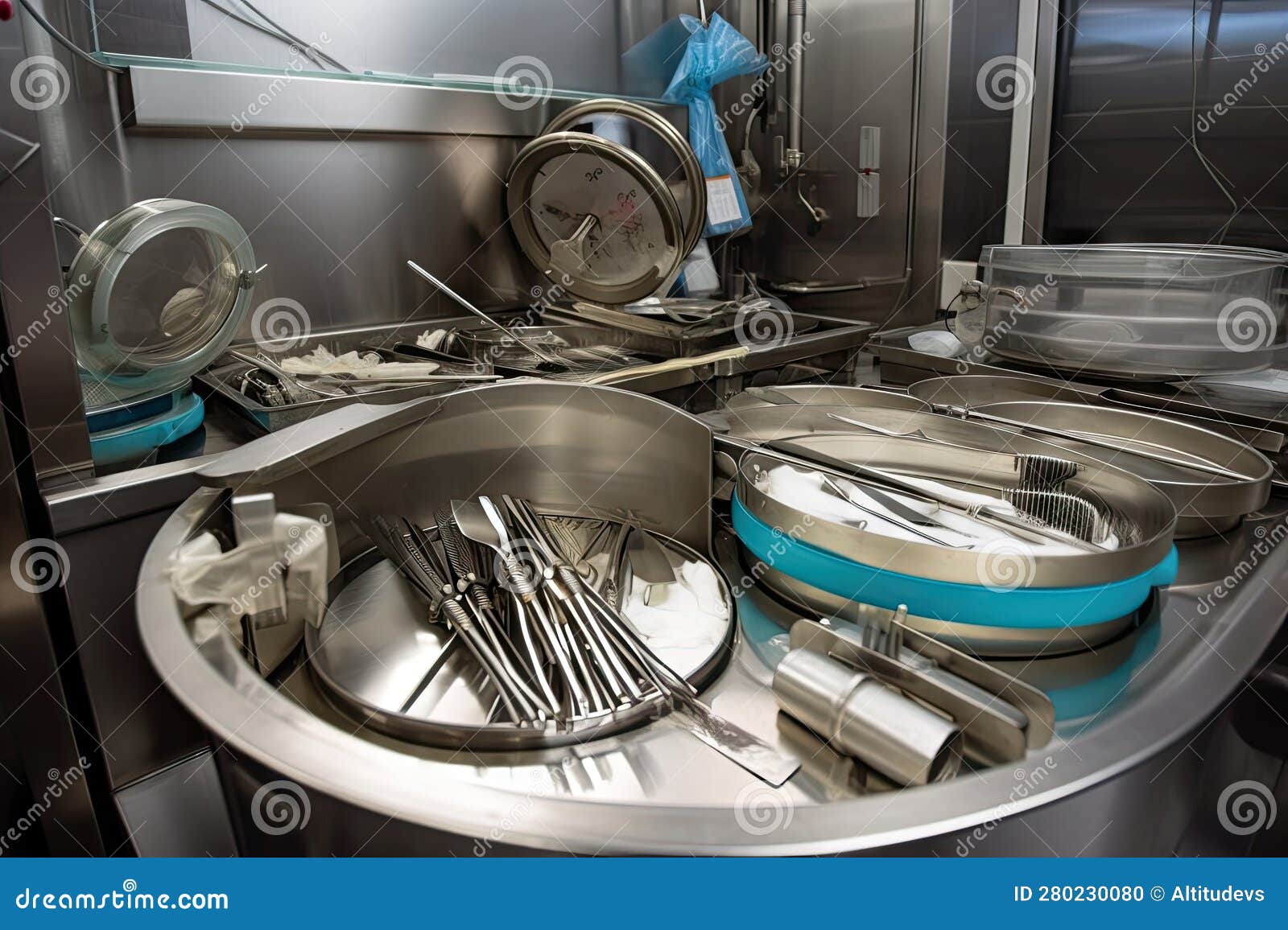 Surgical Instruments Being Sterilized in Autoclave, with Steam and Heat ...