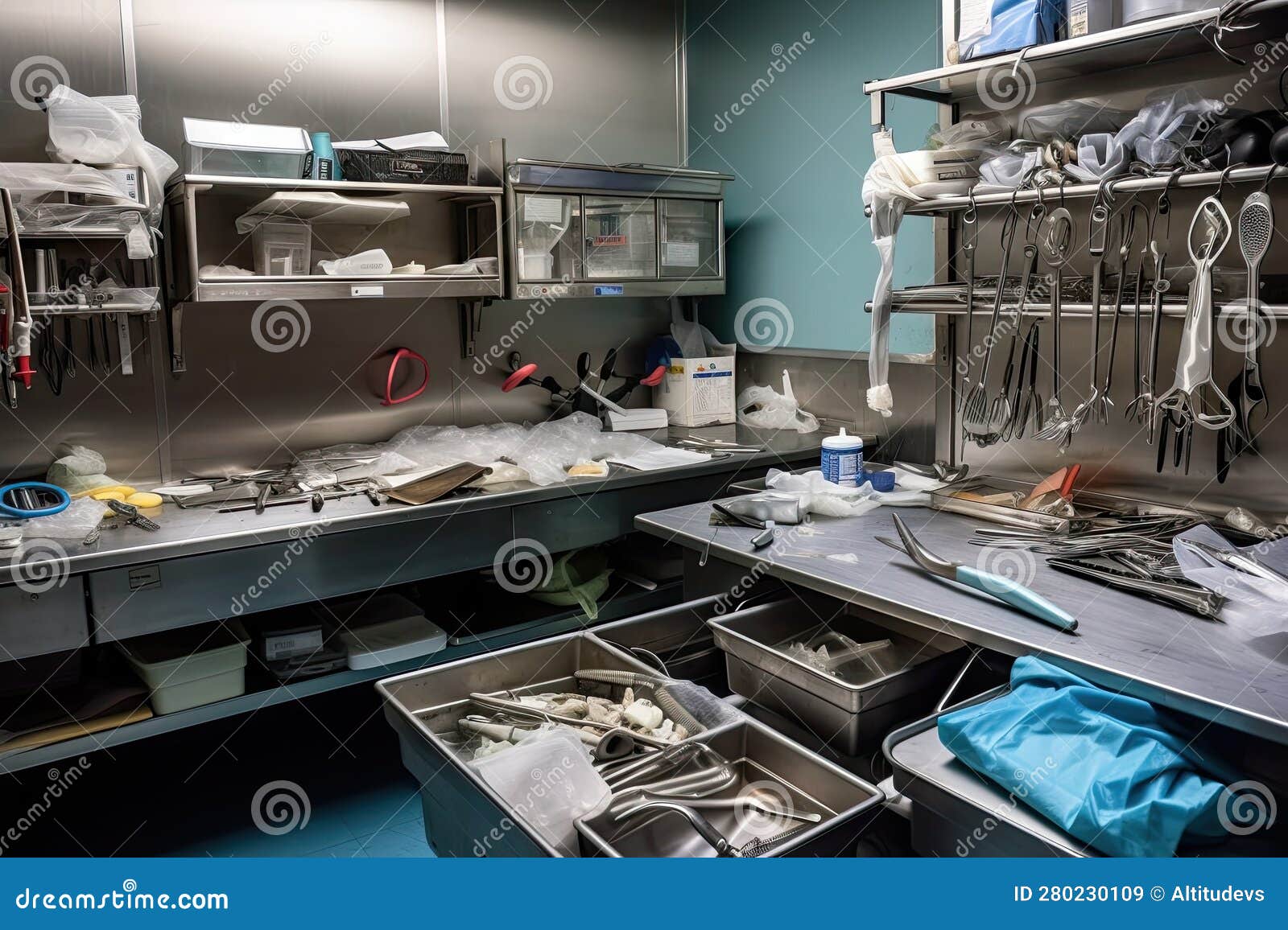 Surgical Instruments Being Sterilized and Packaged for in Modern ...
