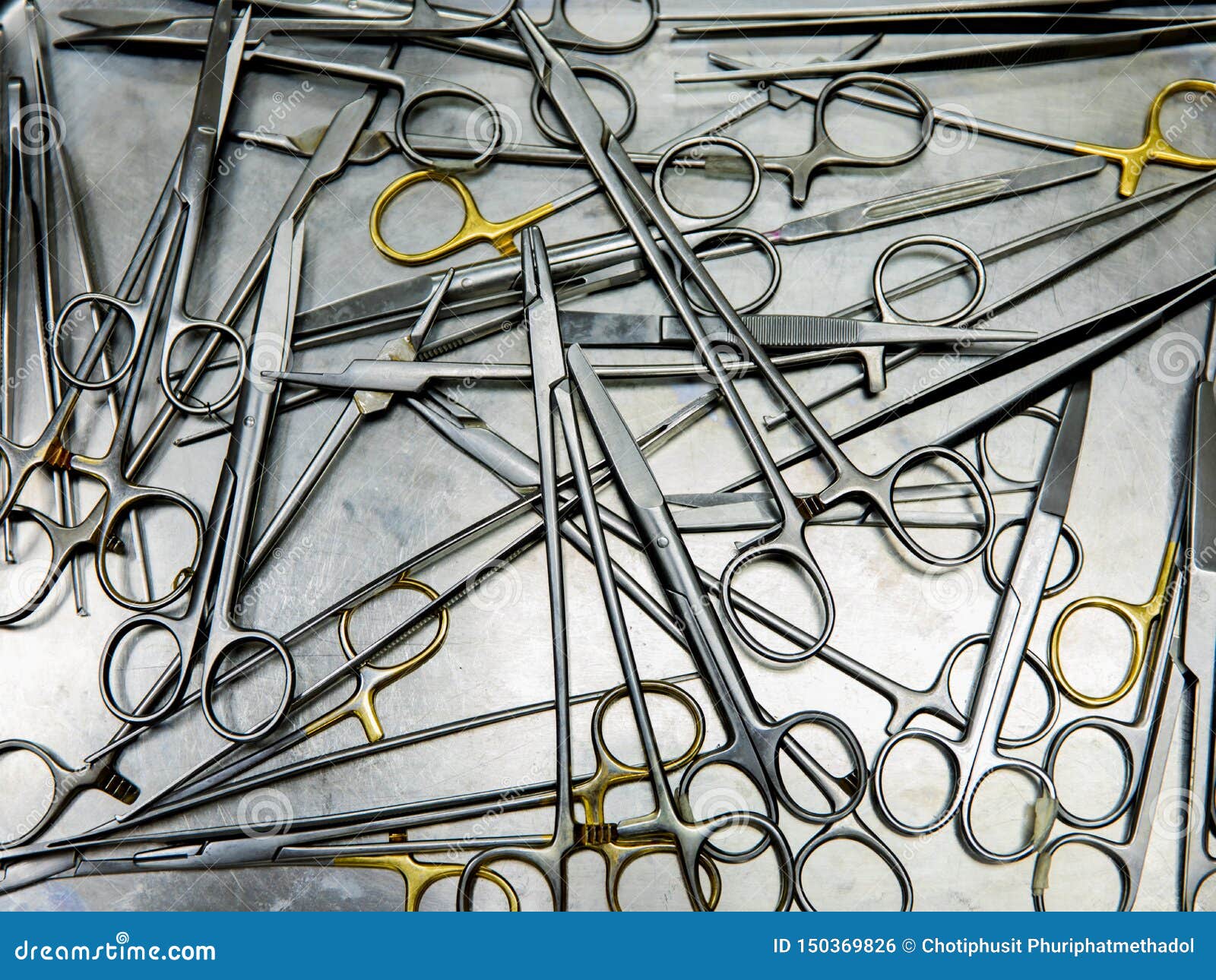 Surgical Instruments Black and White Close-up Stock Photo - Image of ...