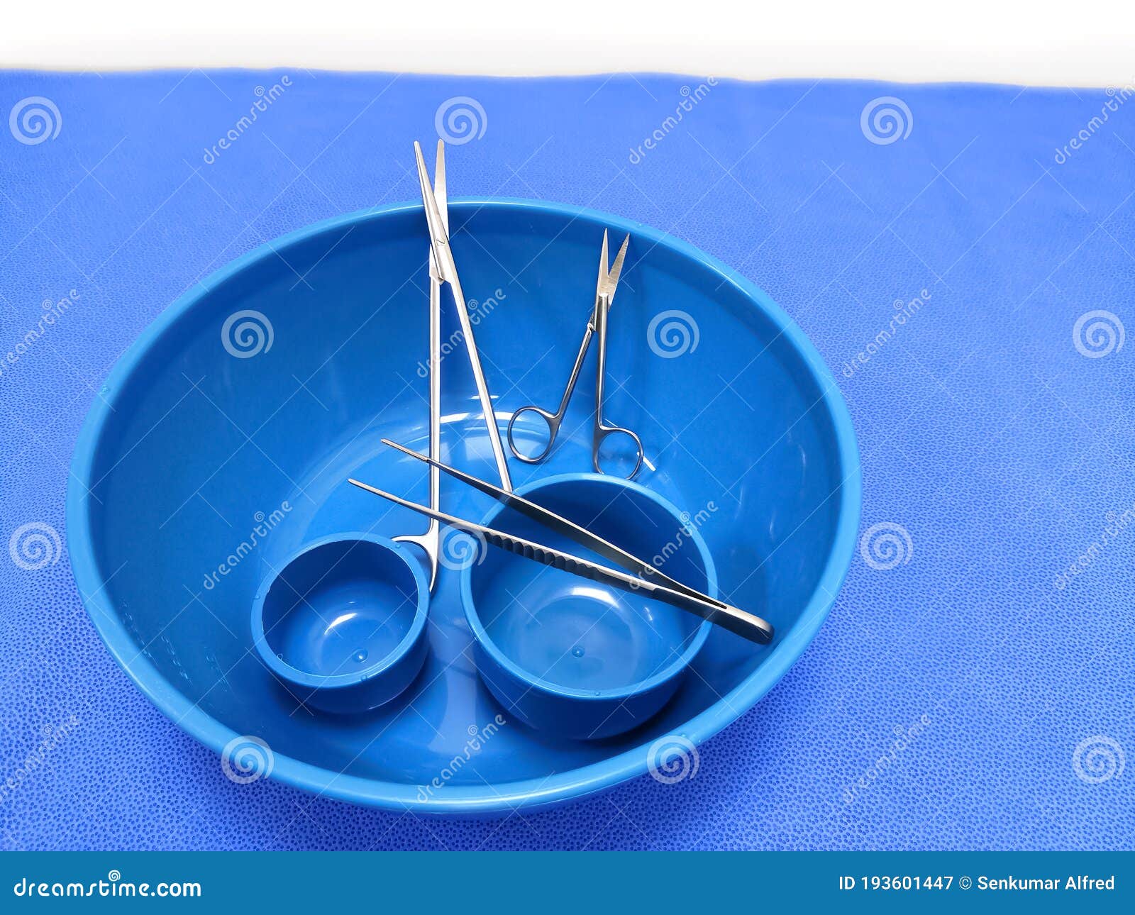 Surgical Instruments with Surgical Bowl Stock Image - Image of basin ...