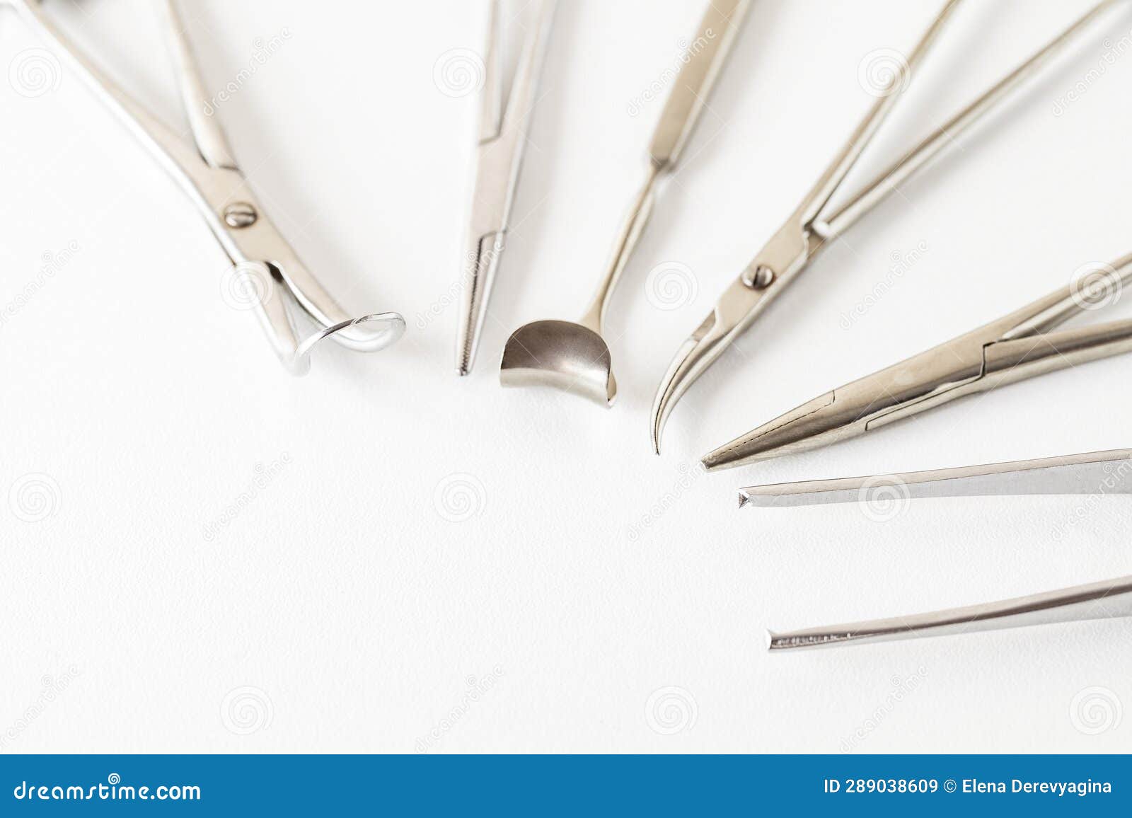 Surgical Instruments, Metal on White Background, Selective Focus Stock ...