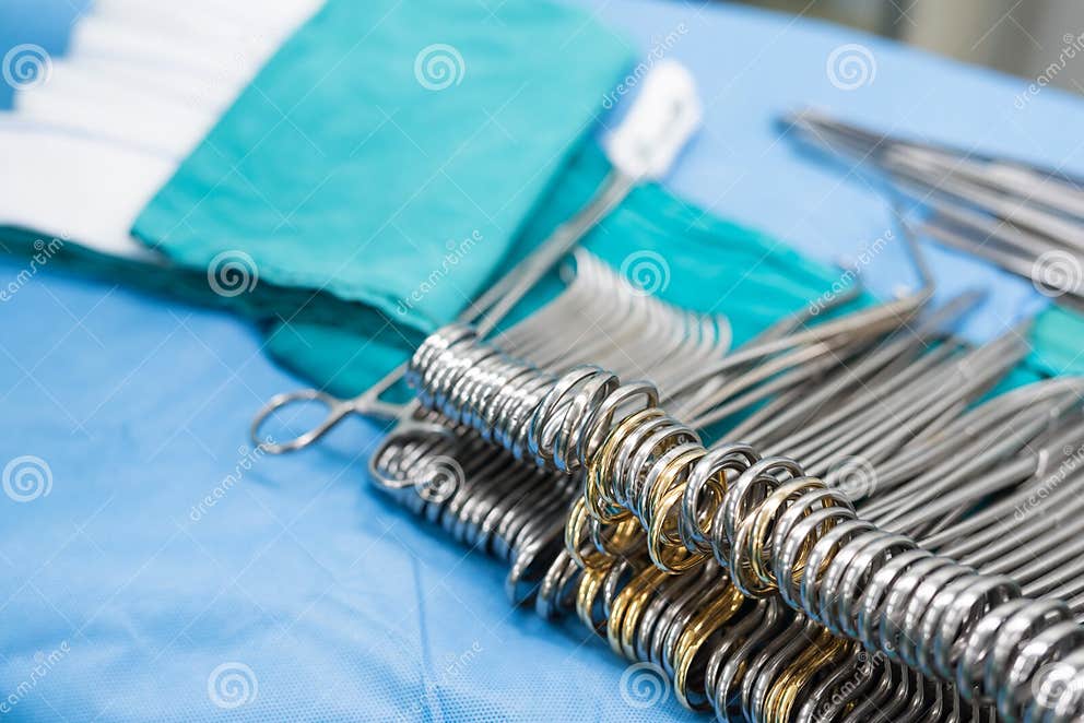 Surgical Instruments for Open Heart Surgery Stock Photo - Image of ...