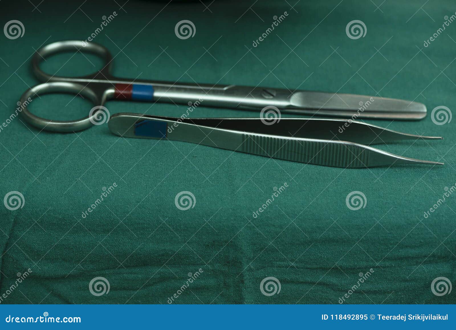 Surgical Instruments on the Operating Room Table Stock Image - Image of ...