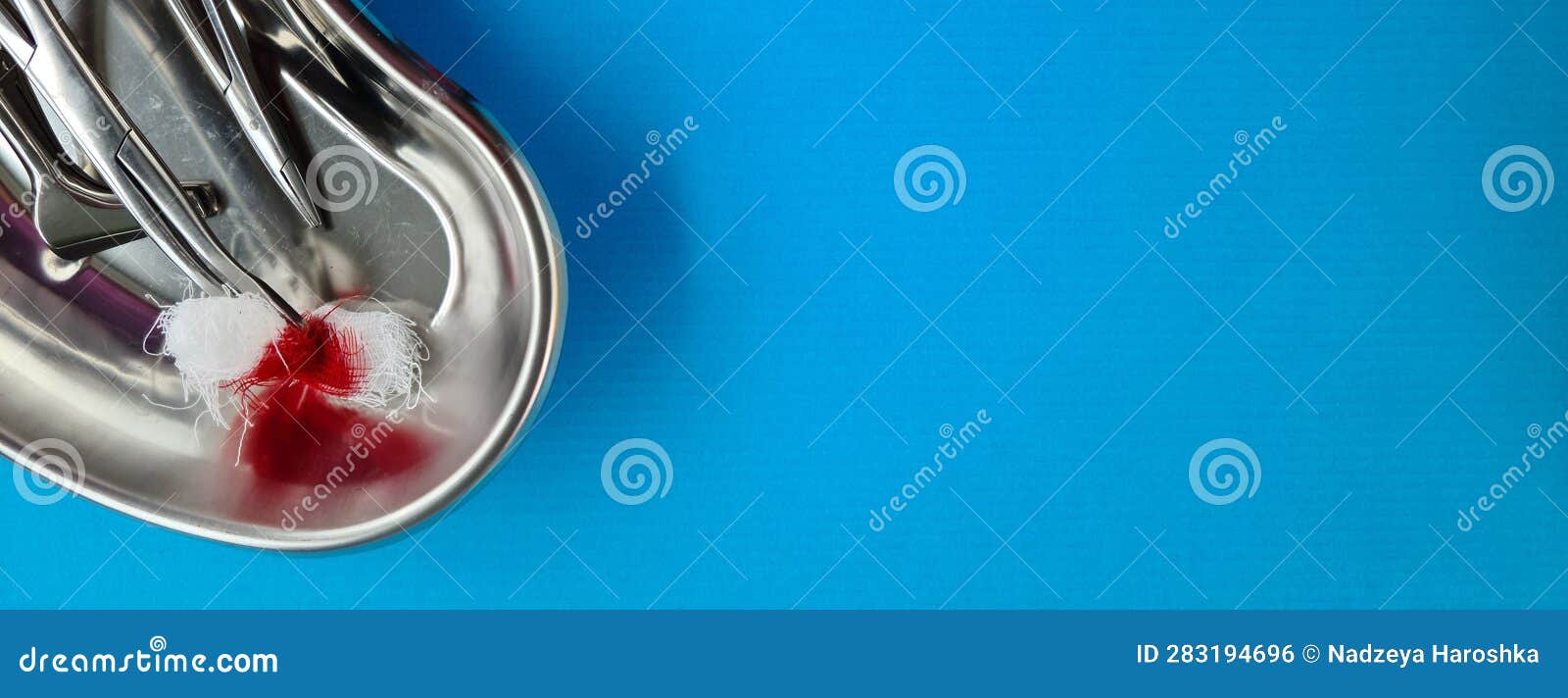 Surgical Instruments on the Operating Table with Blood Stock Photo ...