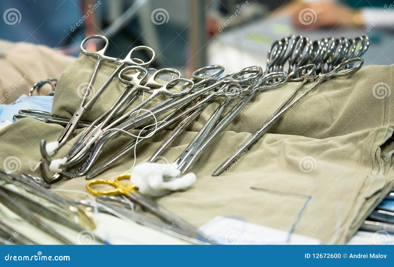 Surgical Instruments in Operation Room. Stock Photo - Image of knife ...