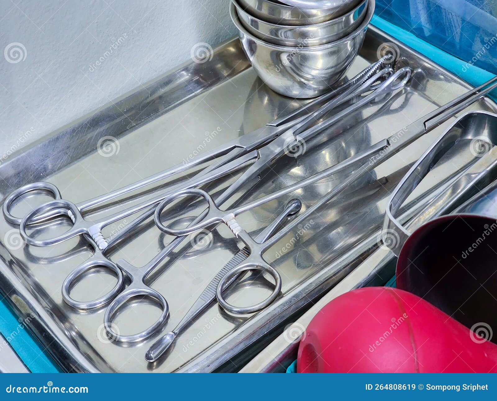 Surgical Instruments the Preparation Tray of the Operating Room Stock ...