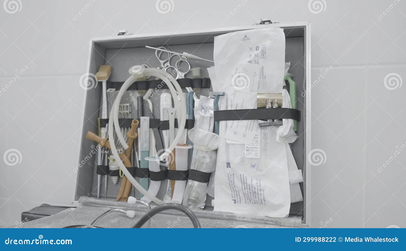 Surgical Instruments and Preparations. Action. Suitcase for First Aid ...