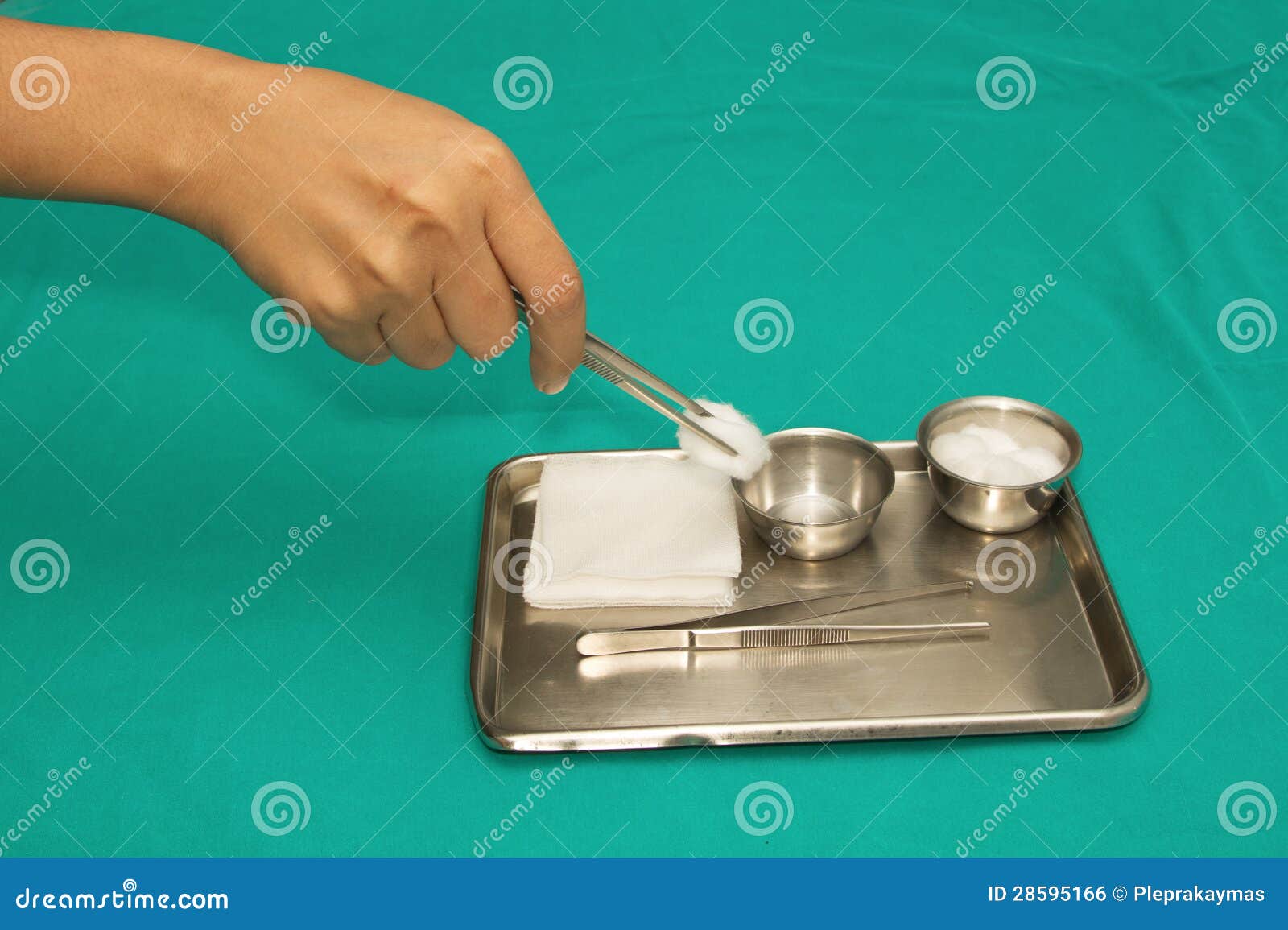 Surgical Instruments Set for Debridement Wound Stock Photo - Image of ...