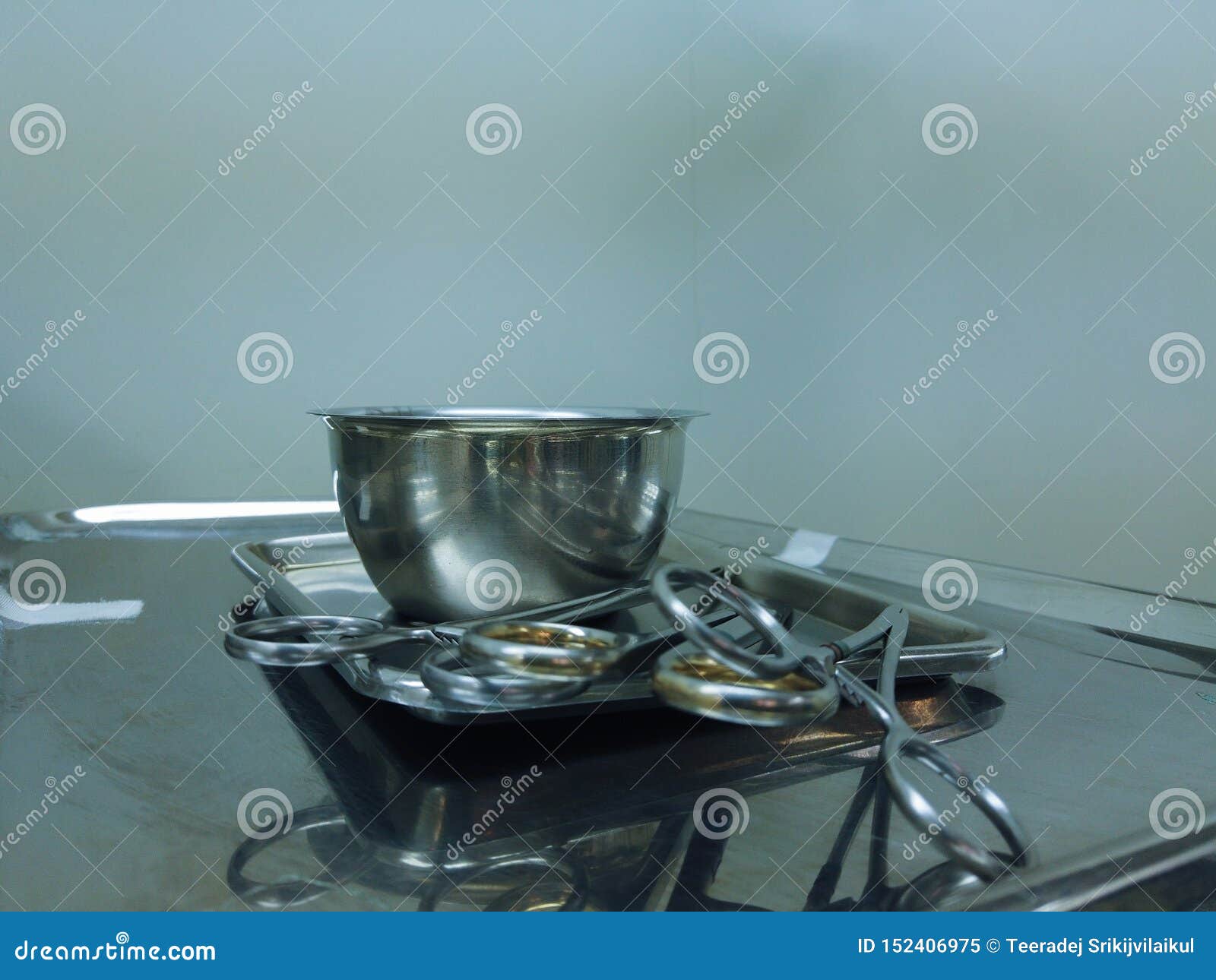 Surgical Instruments on the Silver Tray after Surgery Stock Image ...