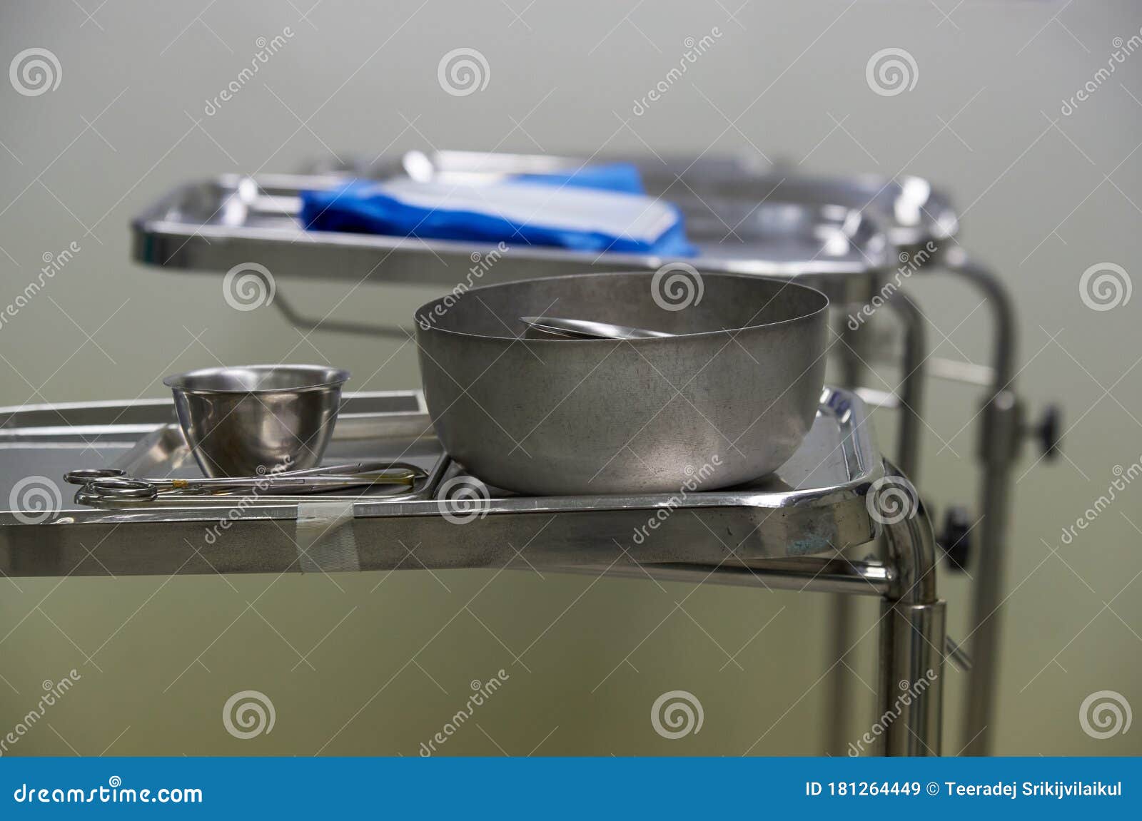 Surgical Instruments on the Silver Tray Stock Image - Image of disease ...