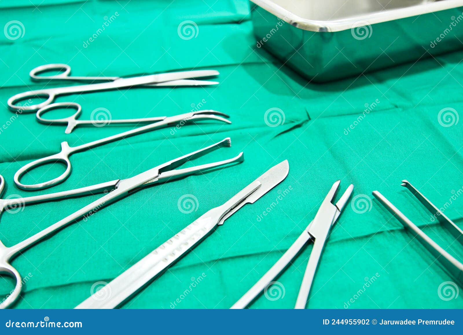 Surgical Instruments on the Table in Operating Room Stock Photo - Image ...