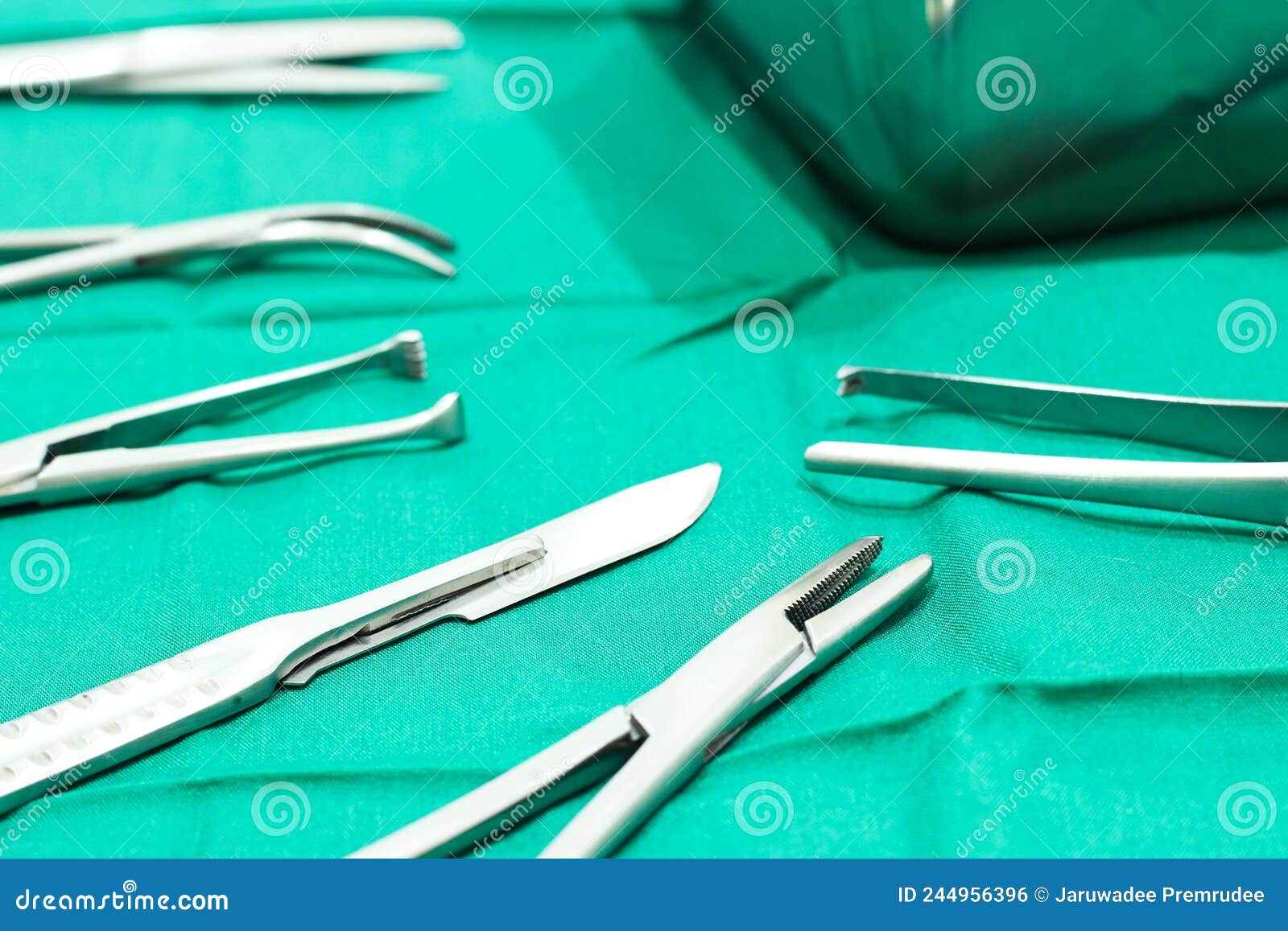 Surgical Instruments on the Table in Operating Room Stock Photo - Image ...