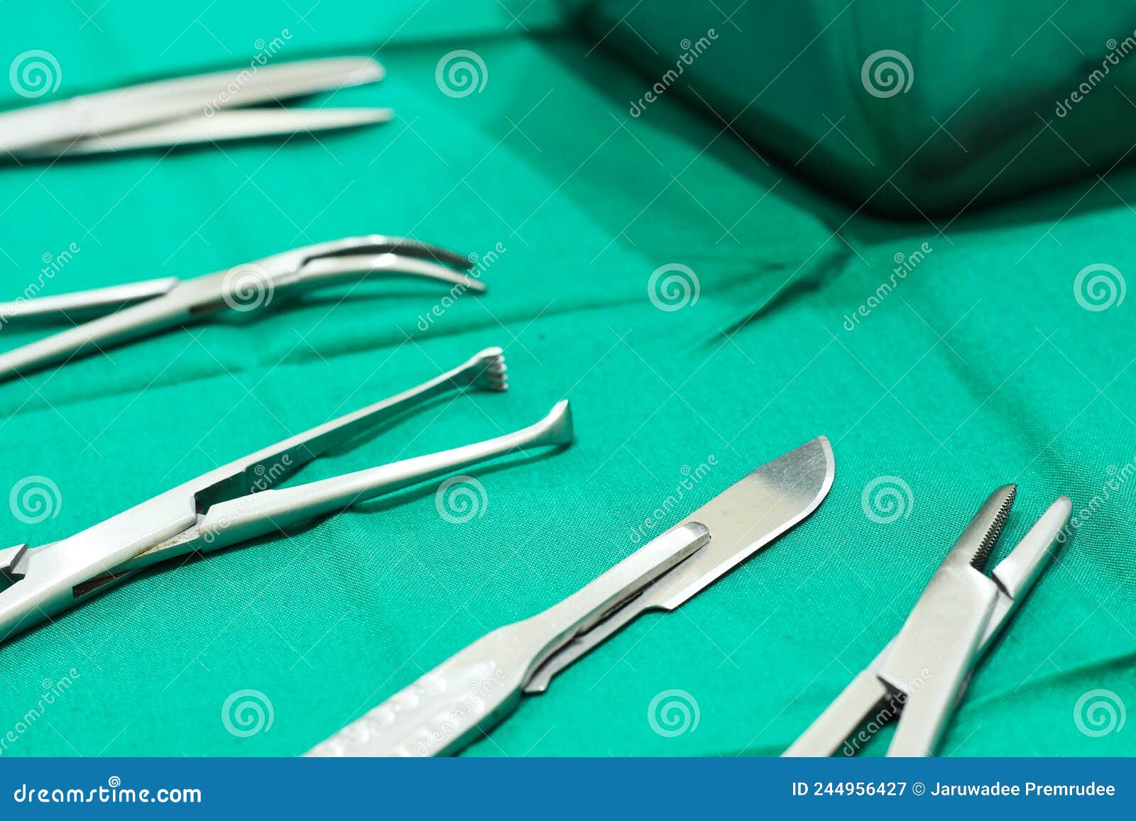 Surgical Instruments on the Table in Operating Room Stock Image - Image ...