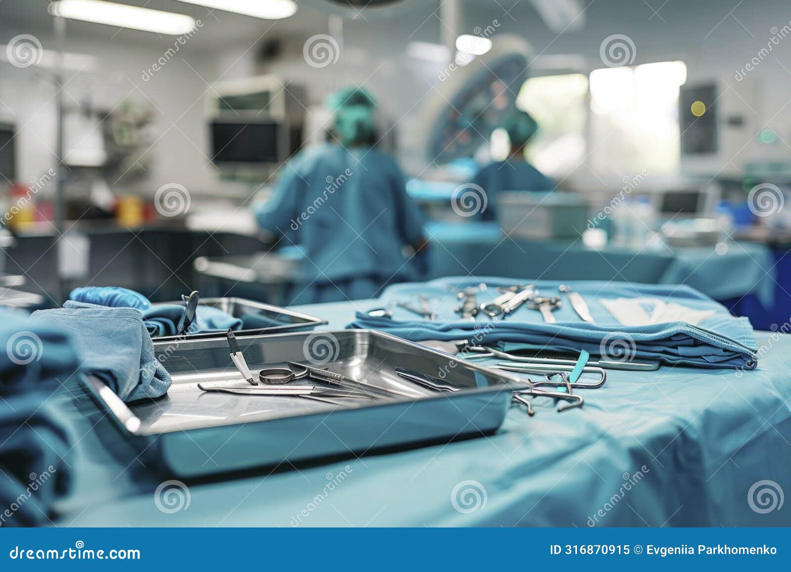 Surgical Instruments and Team in Modern Operating Room Stock ...