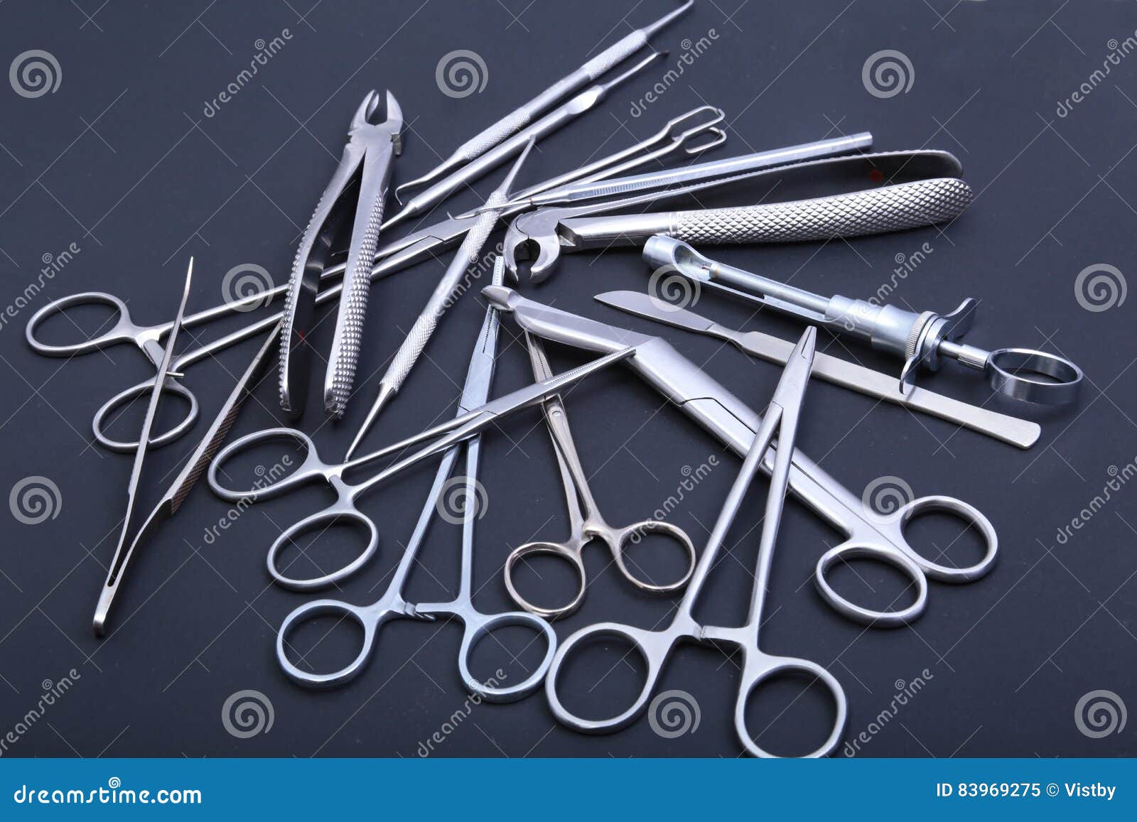 Surgical Instruments and Tools on Table for a Surgery Stock Image ...