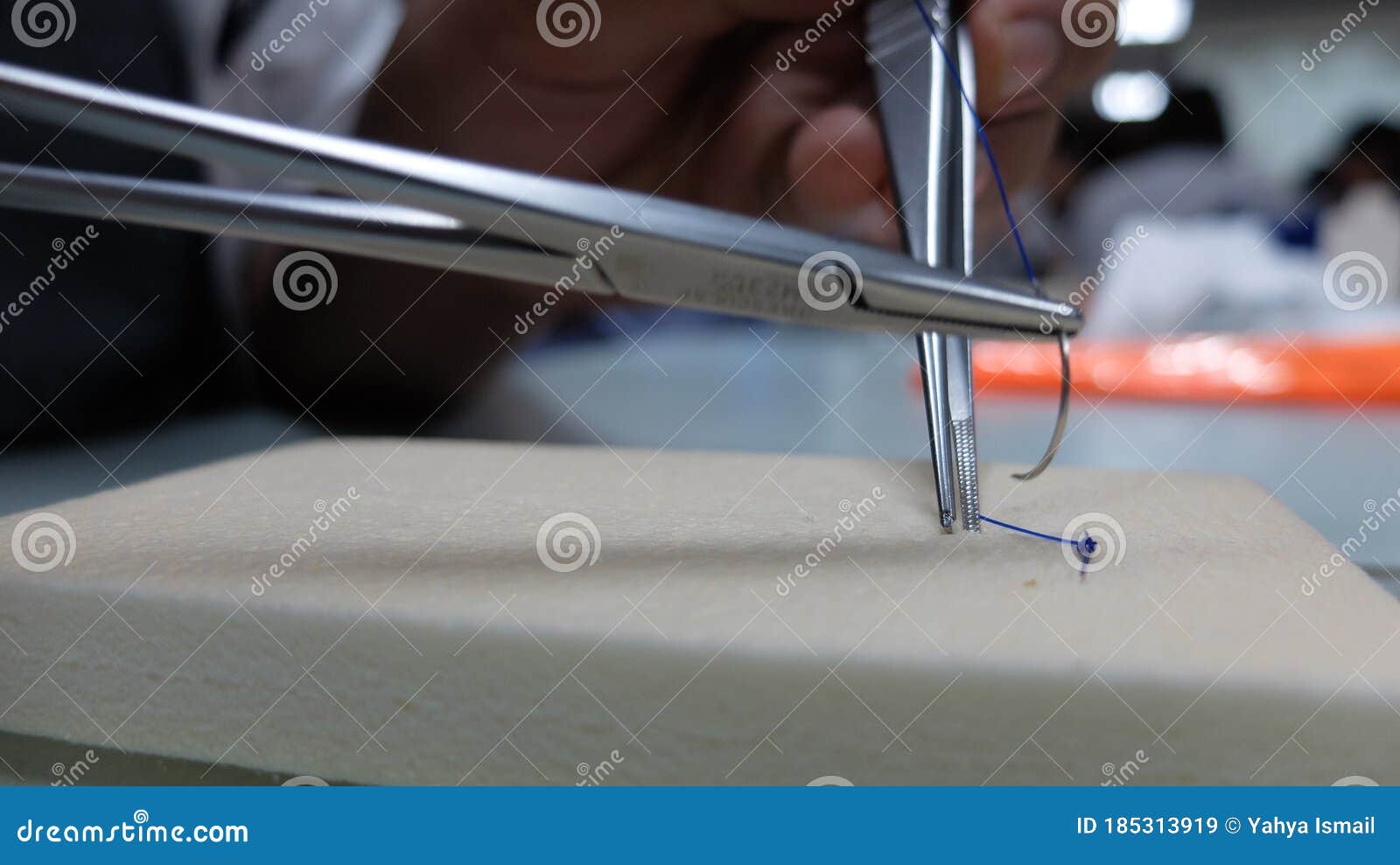 Surgical Instruments Used during Operation. Needle, Holder and Suture ...