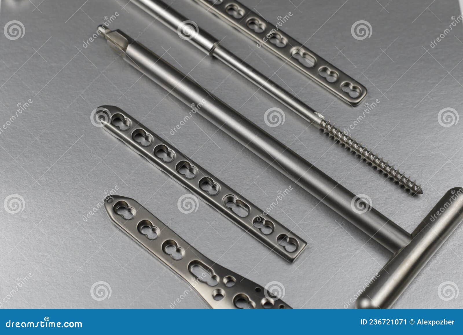 Surgical Instruments in Traumatology for Osteosynthesis of Bone Fracture Stock Image - Image of ...