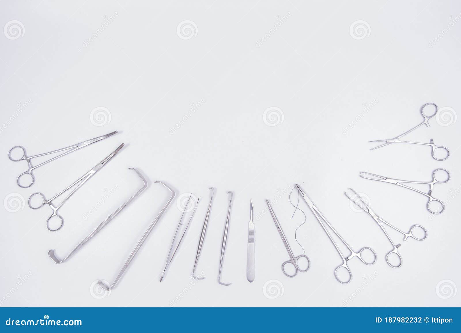 Surgical Instruments on White Background Stock Photo - Image of health ...