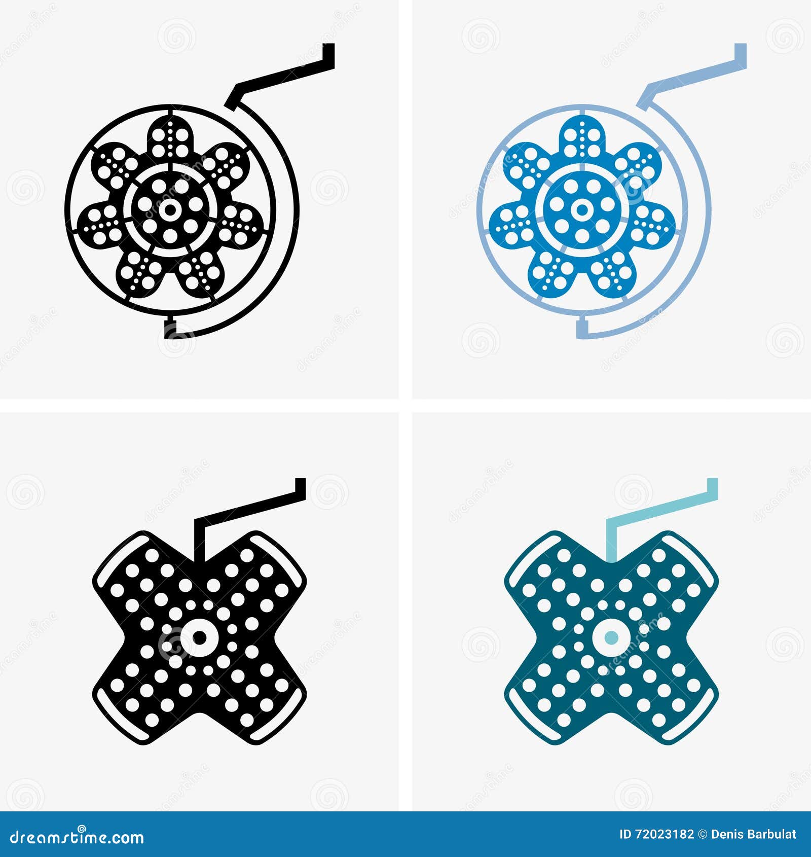 Surgical lamp stock vector. Illustration of light, equipment - 72023182