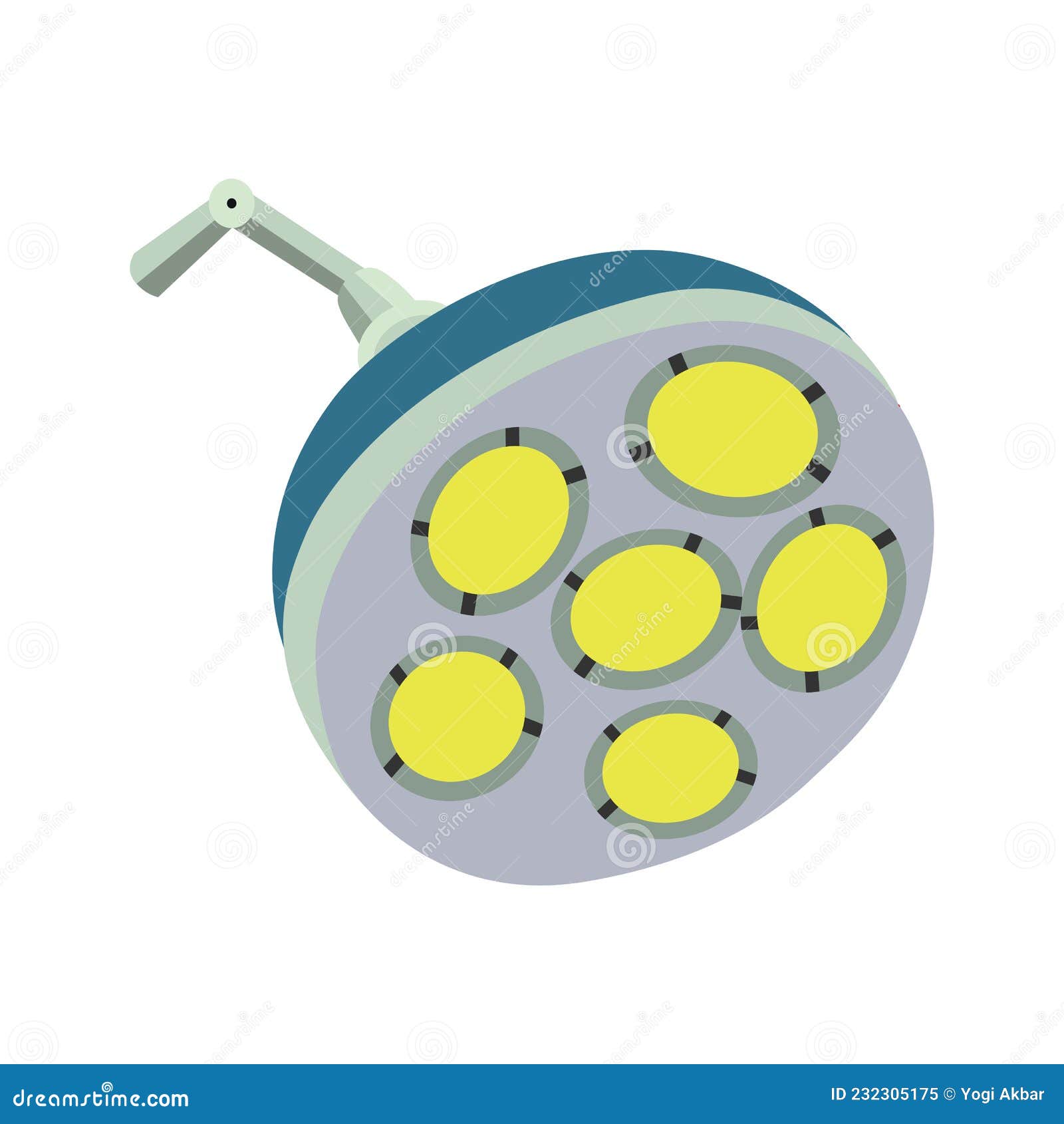 Surgical Lamp Icon. Flat Illustration of Surgical Lamp Light Vector ...