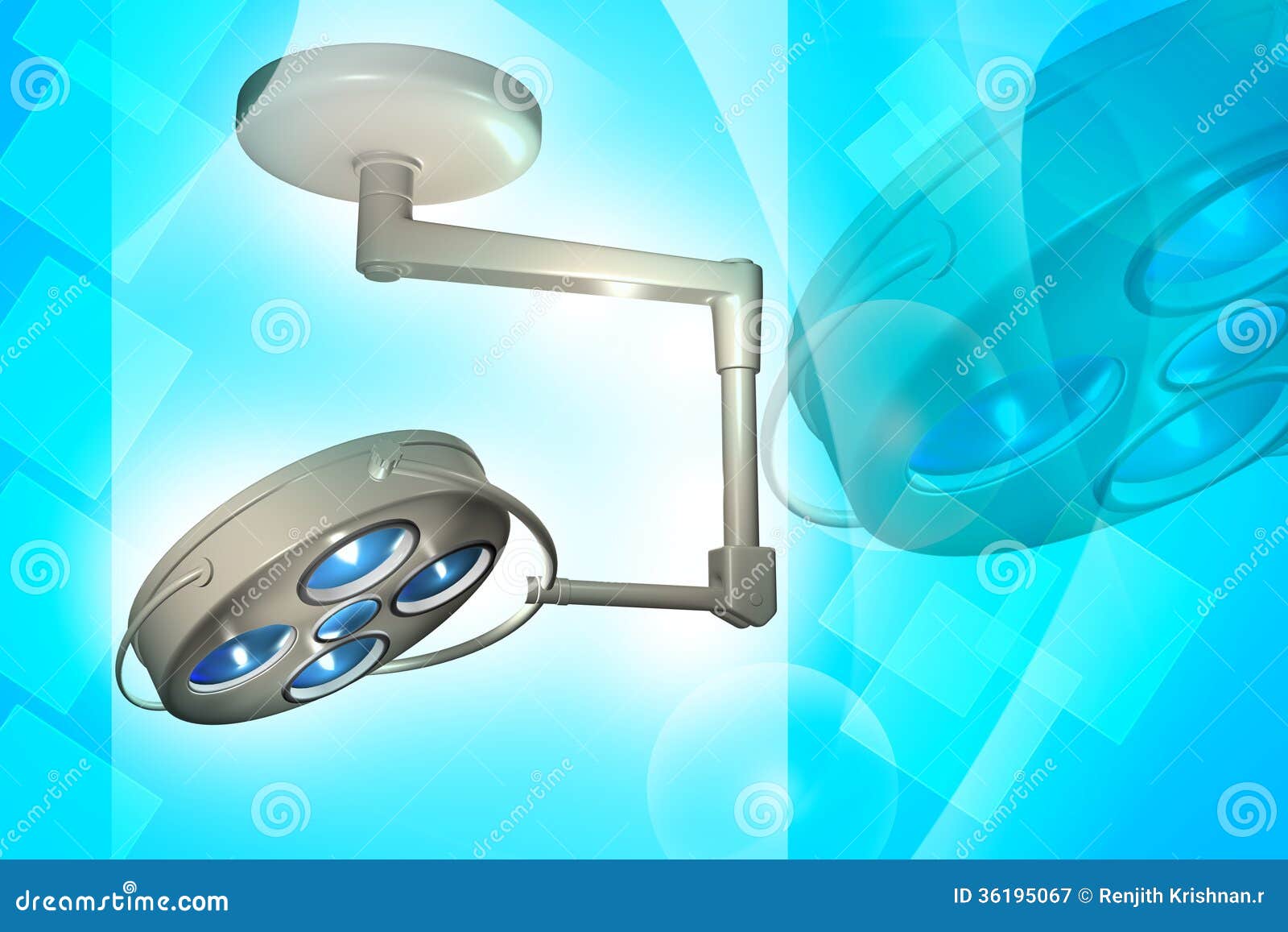 Surgical Light or Medical Lamp Stock Illustration - Illustration of ...