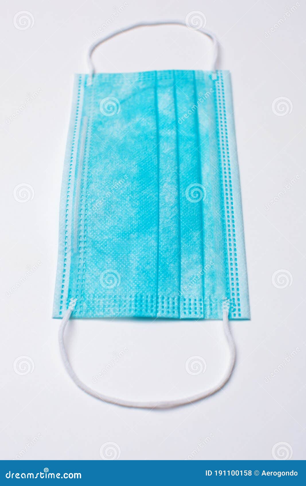 Surgical Mask Displayed on White Surface Side View Stock Photo - Image ...
