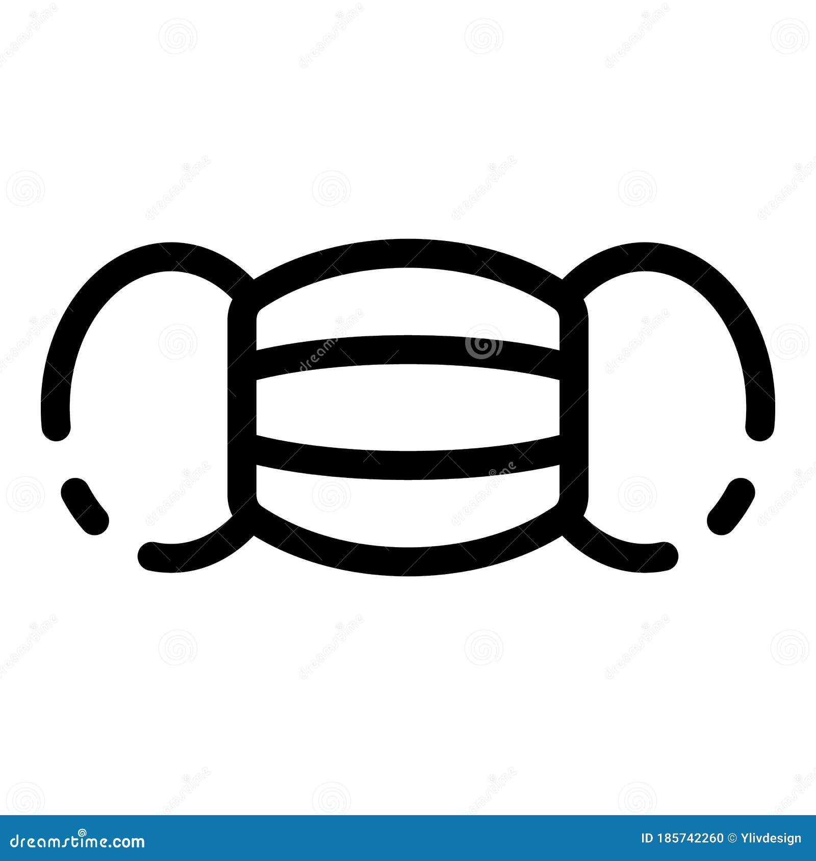 Surgical Mask Icon, Outline Style Stock Vector - Illustration of ...