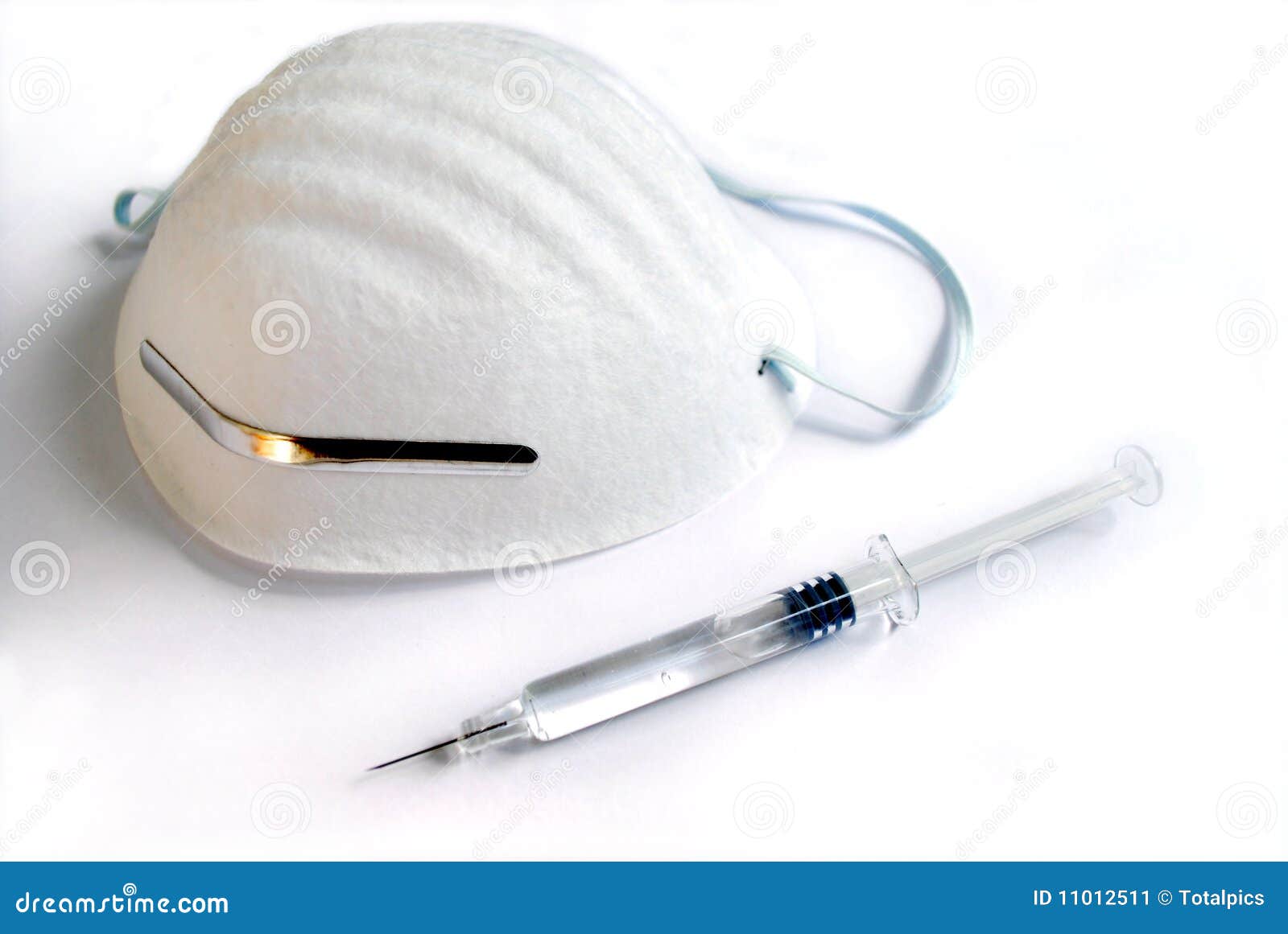 Surgical mask and syringe stock image. Image of syringe - 11012511