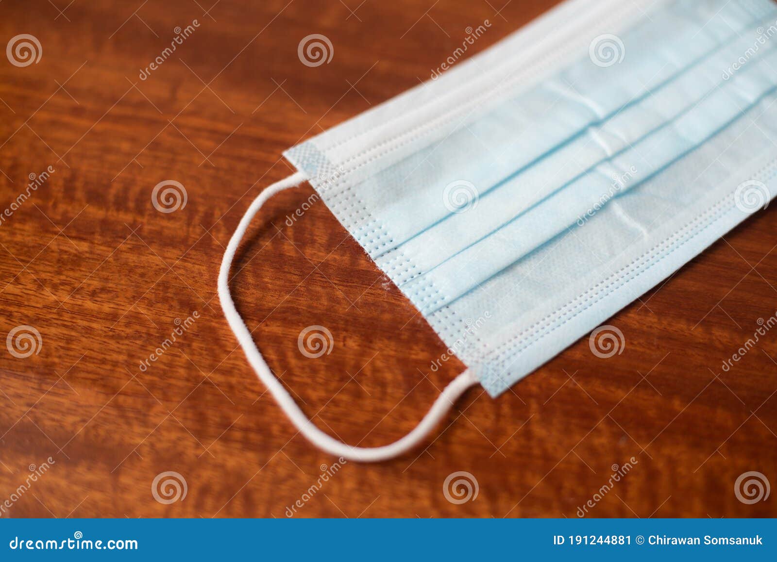 Surgical Mask on Wood Texture Stock Image - Image of medical ...
