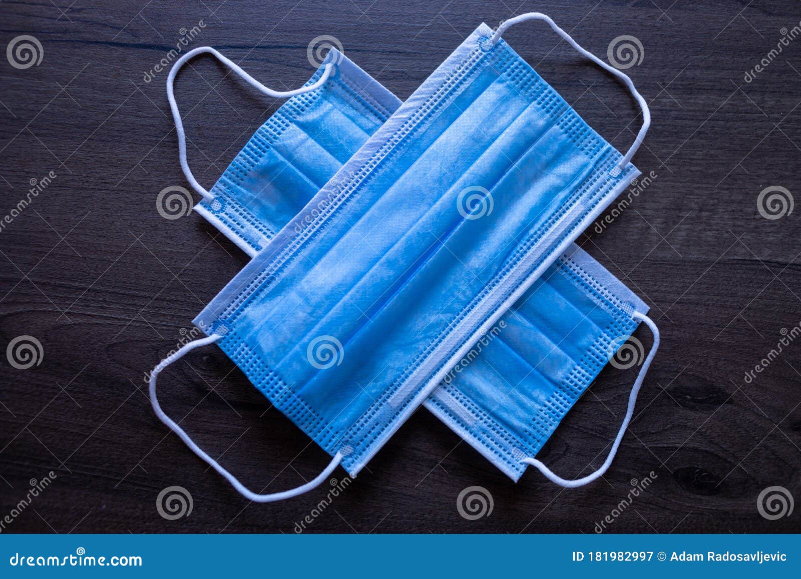 Surgical Medical Face Mask on Table Stock Image - Image of protective ...