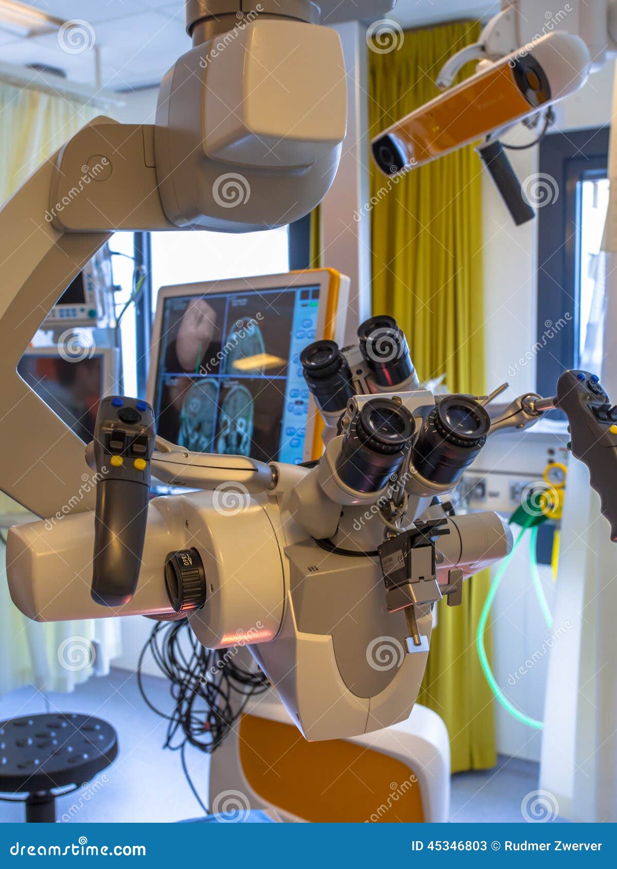 Surgical Microscope Visualization System in the or of a Hospital Stock ...