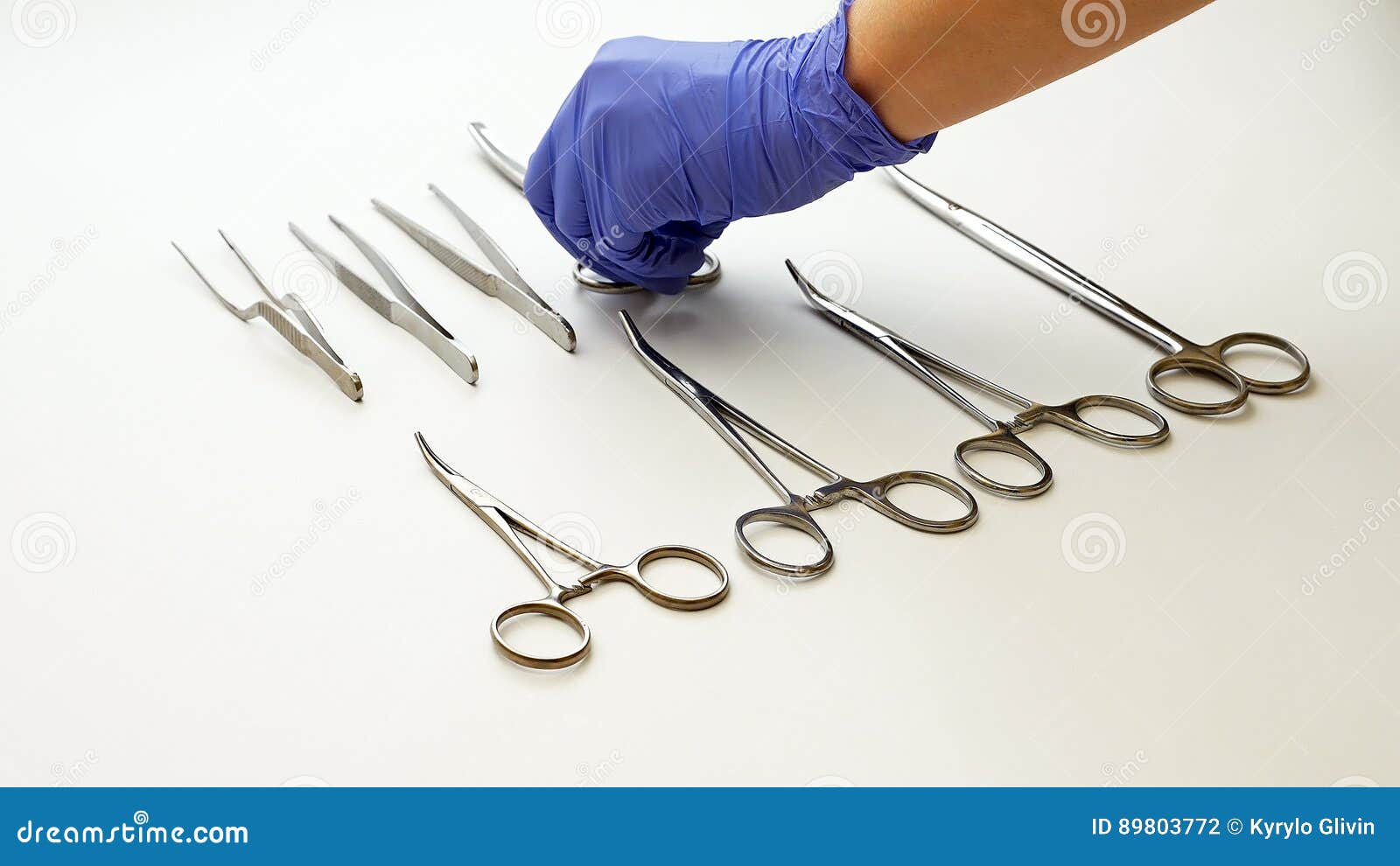 Surgical Nurse Puts Medical Surgery Tools on Table Stock Photo - Image ...