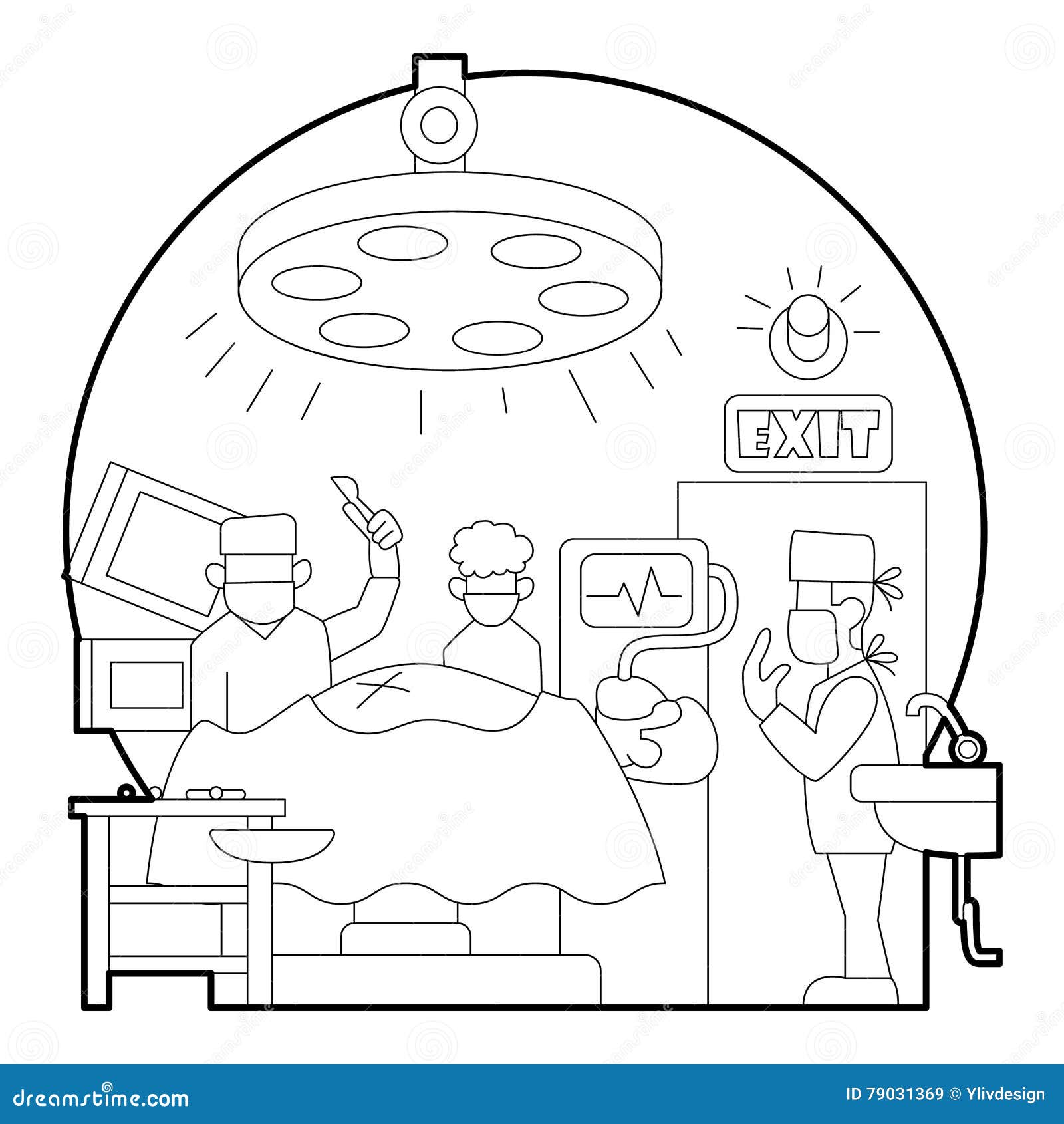 Surgical Operation in Hospital Concept Stock Vector - Illustration of ...